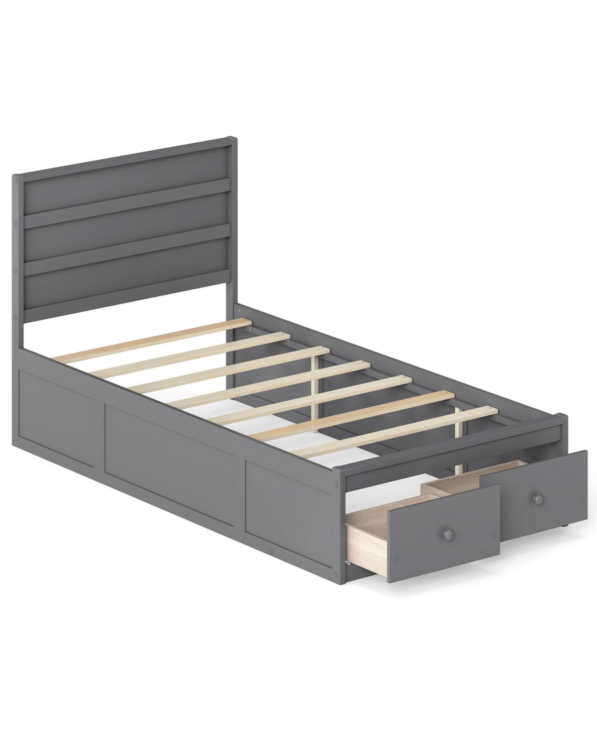 Click here for Gymax Twin Size Bed Frame w/Storage Drawers Headbo... prices