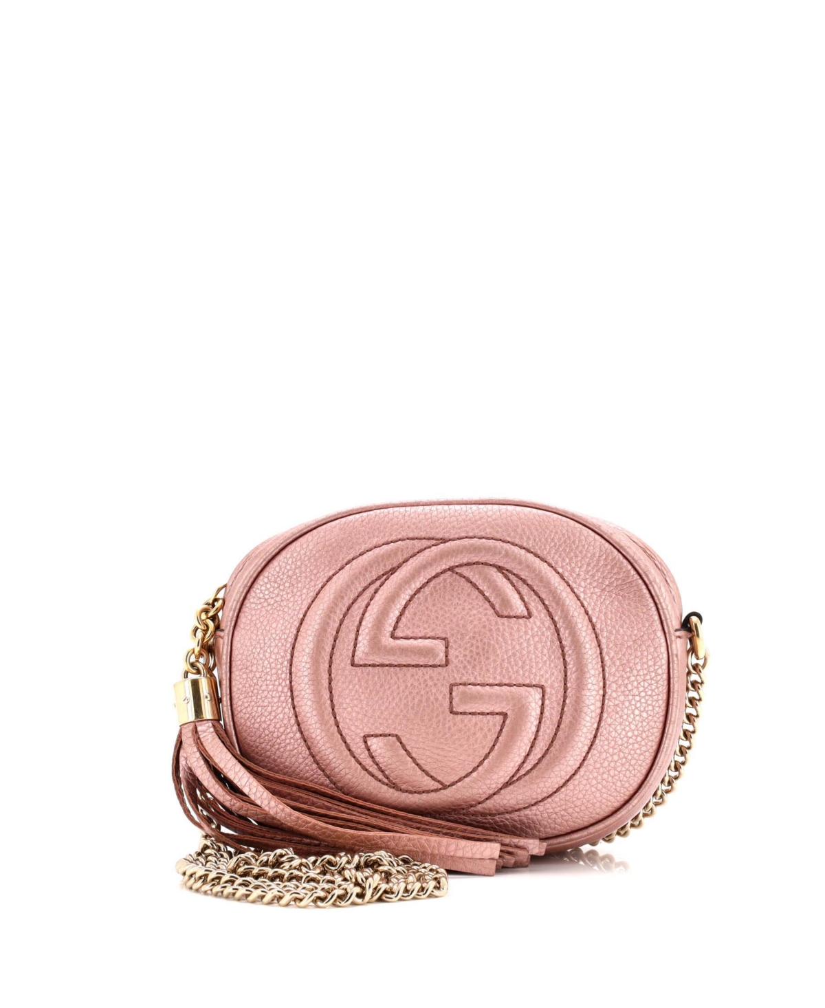 Click here for Pre-Owned Gucci Mini Soho Chain Bag Leather - Brig... prices