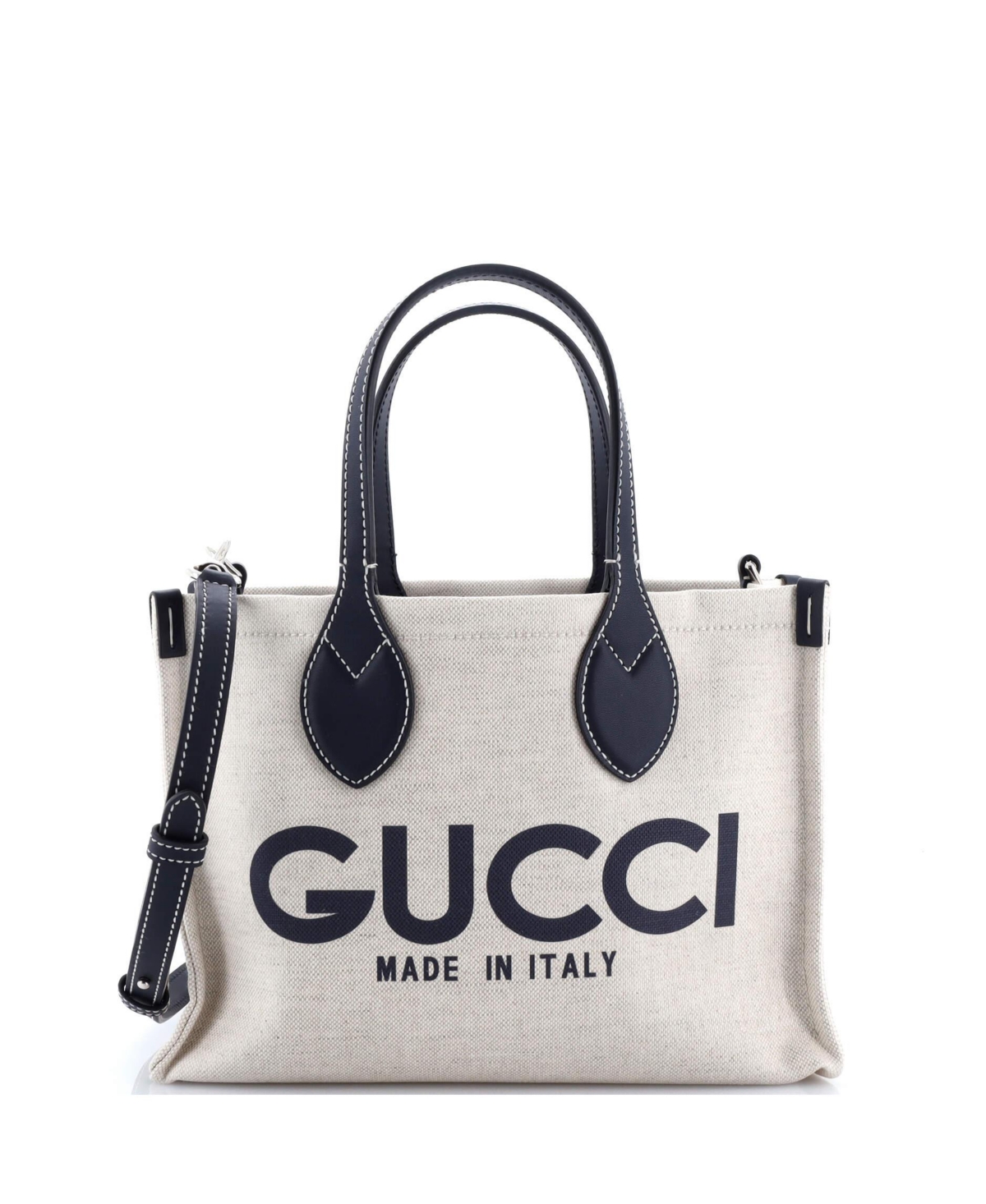 Click here for Pre-Owned Gucci Small Logo Shopper Tote Printed Ca... prices