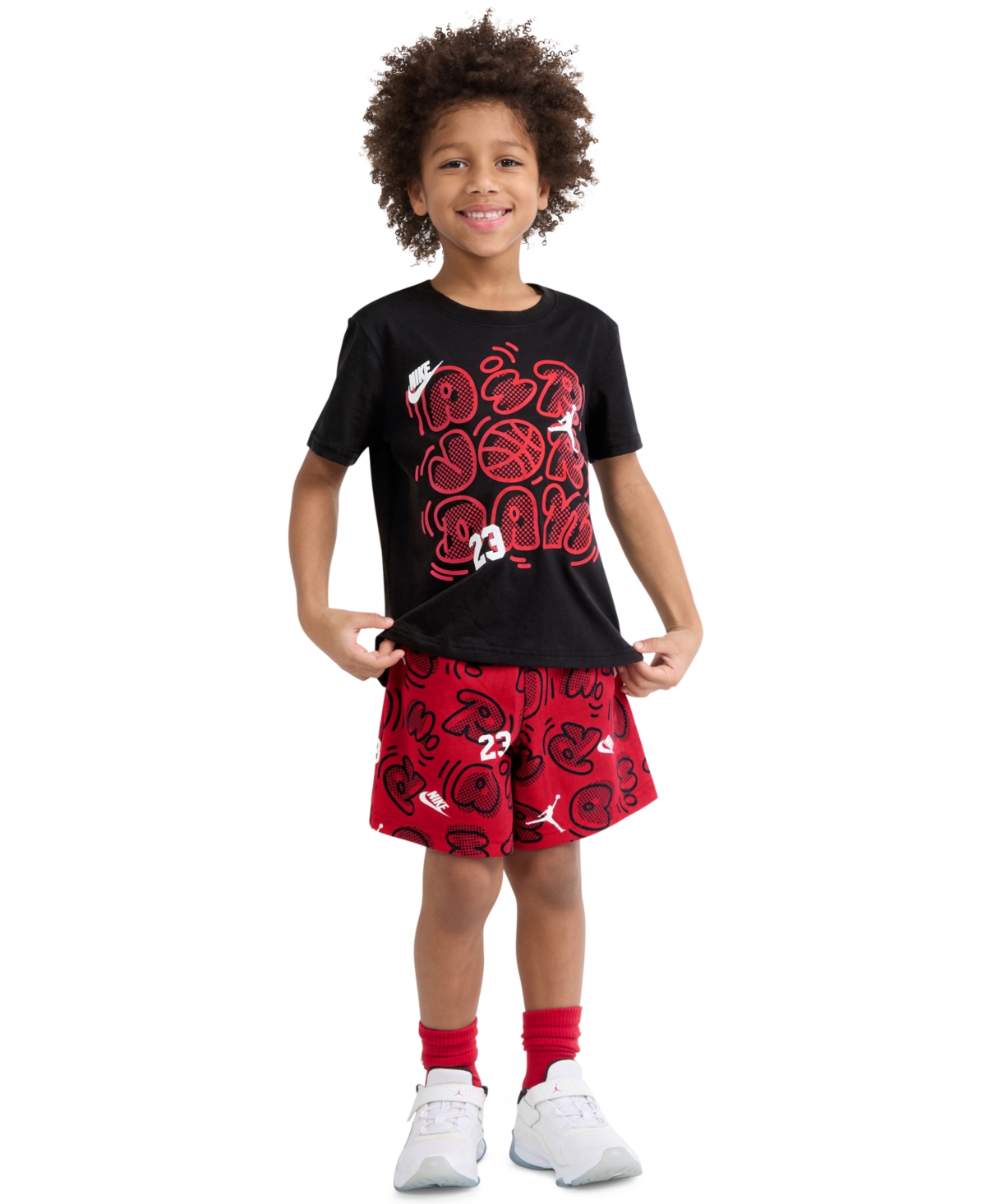 Click here for Jordan Boys 4-7X Printed Movement Lines T-Shirt &... prices