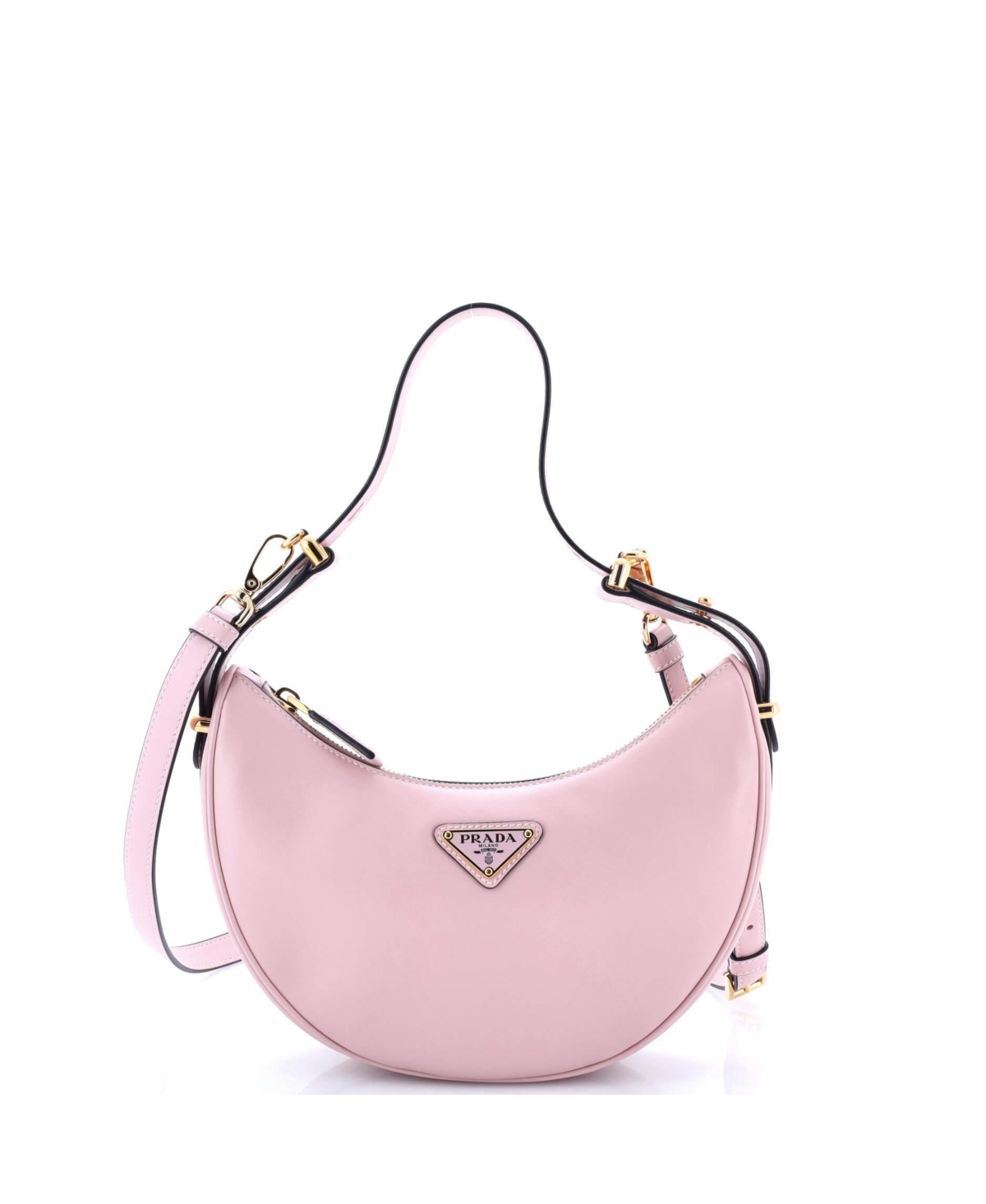 Click here for Pre-Owned Prada Mini Arque Half Moon Hobo Leather... prices