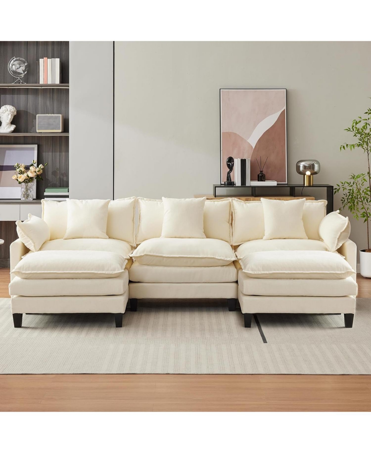 Click here for gaomon 112" U-Shaped Modular Sectional Sofa... prices