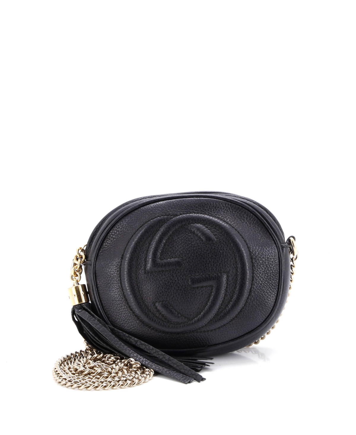 Click here for Pre-Owned Gucci Mini Soho Chain Bag Leather - Blac... prices