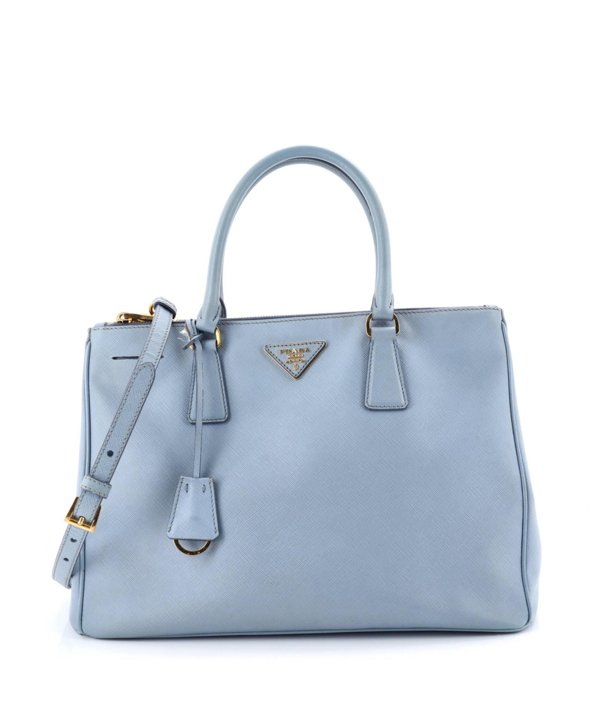 Click here for Pre-Owned Prada Medium Double Zip Lux Tote Saffian... prices