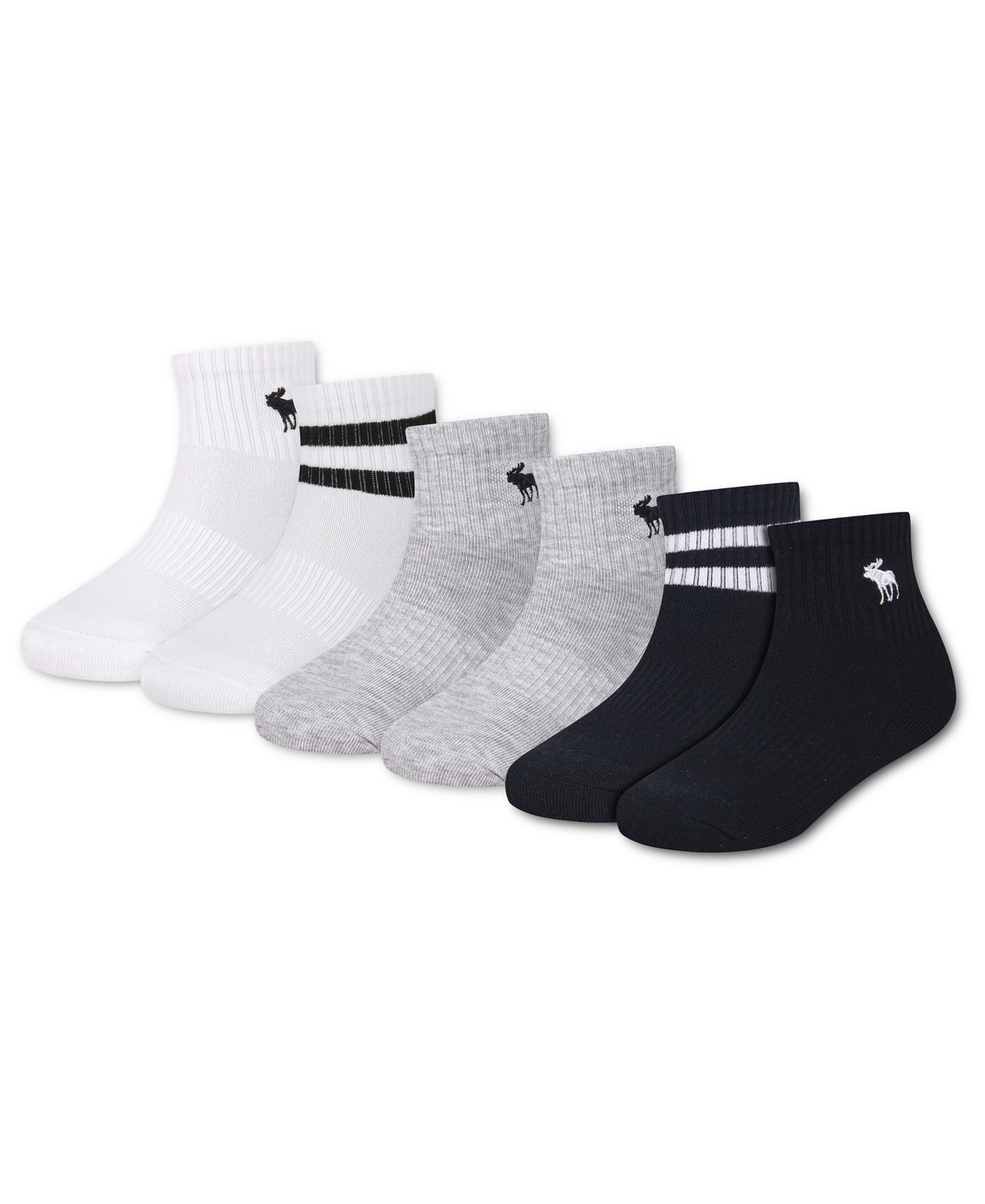 Click here for abercrombie kids Boys Core Stripe Quarter Socks  6... prices