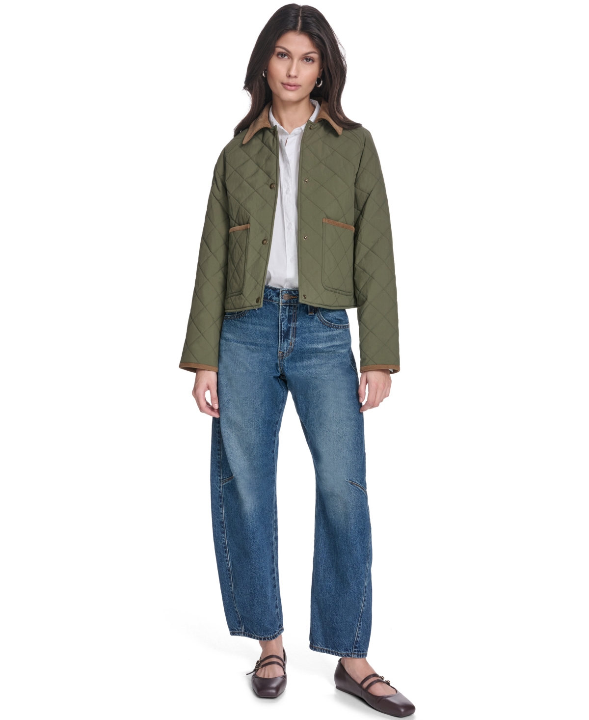 Click here for Levis Womens Diamond Quilted Jacket - Olive prices