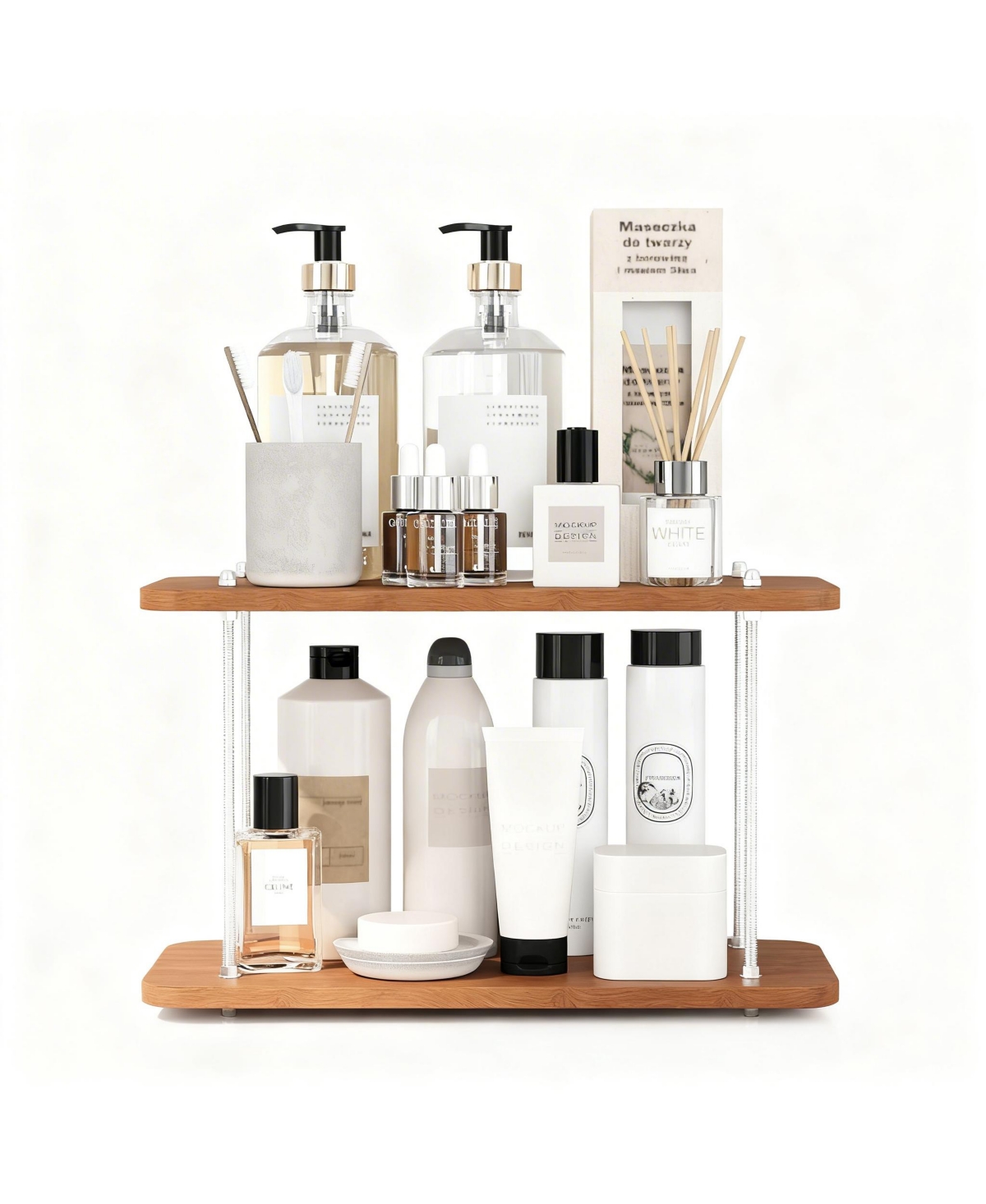 Click here for Yigii 3-Tier Adjustable Wood Iron Vanity Storage S... prices