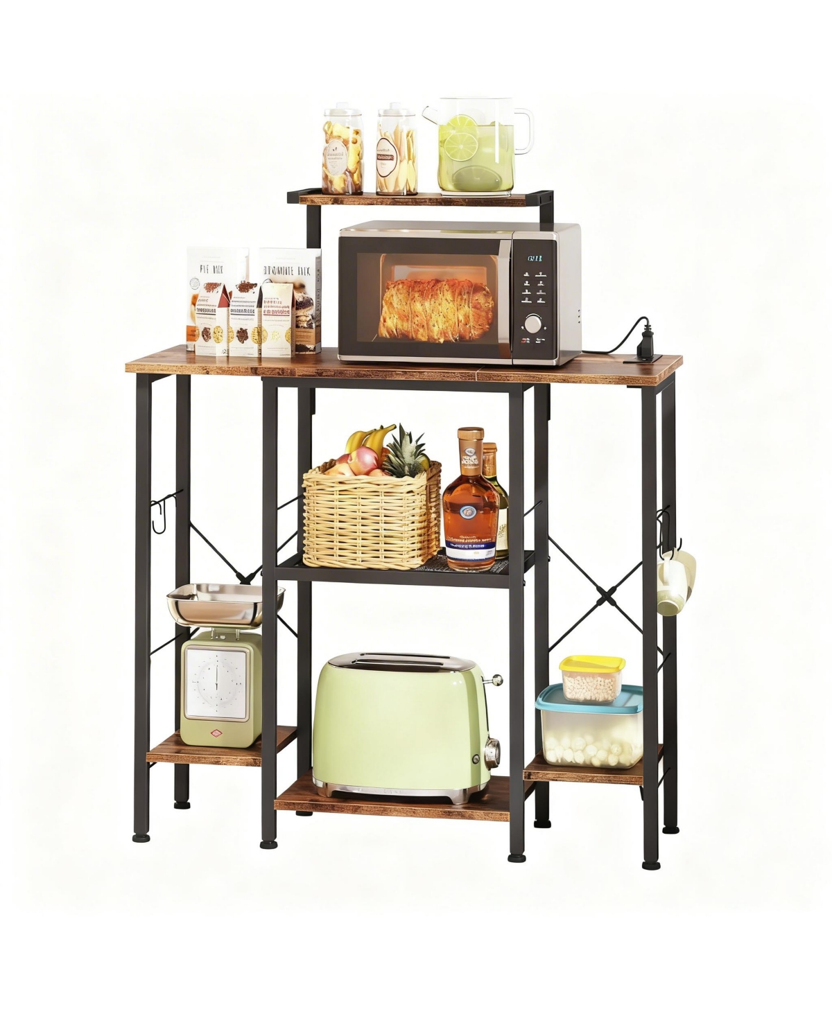 Click here for Yigii Bakers Rack with Power Outlet Coffee Bar 6 T... prices