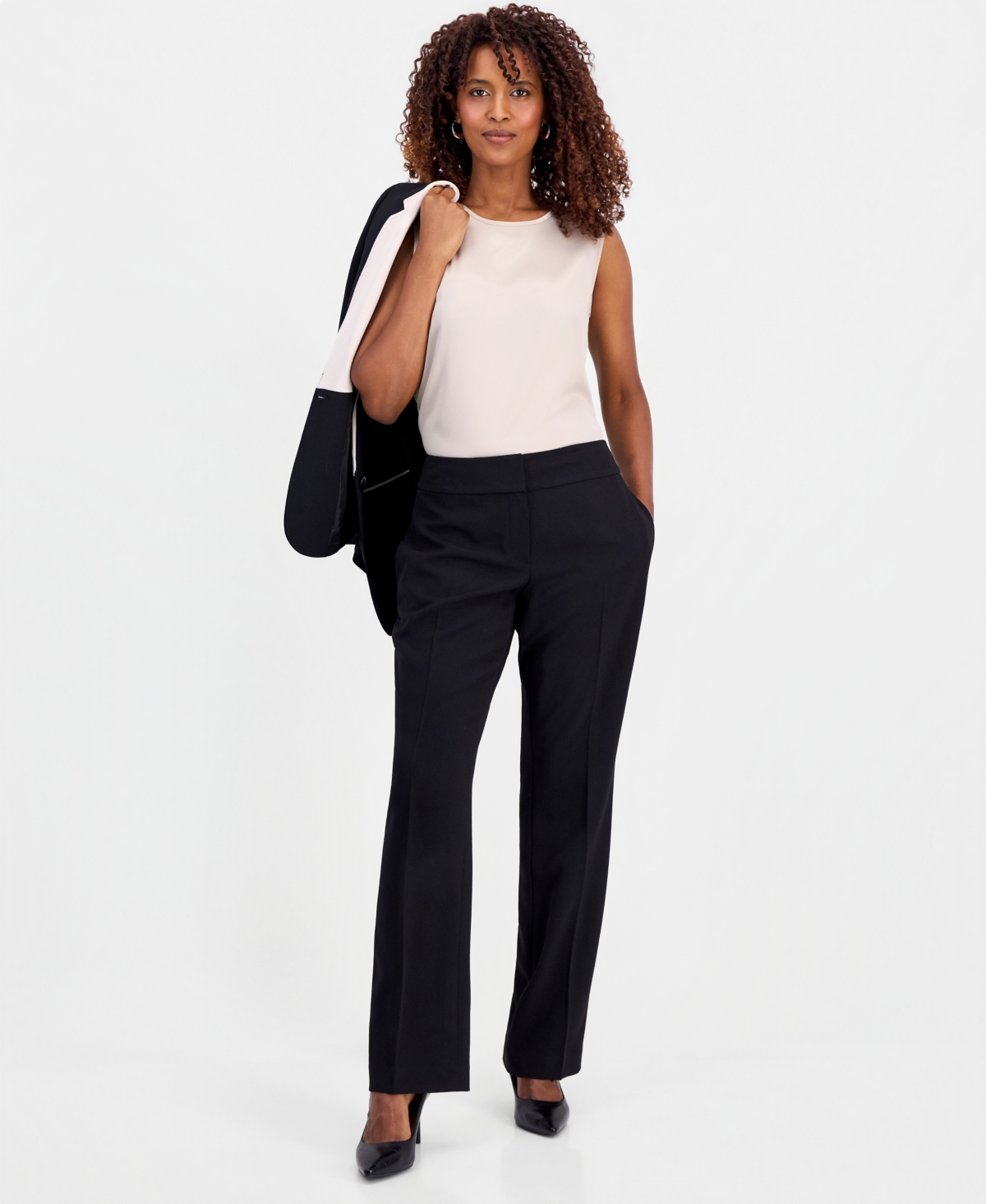 Click here for Kasper Womens High Rise Bootcut Pants - Black prices