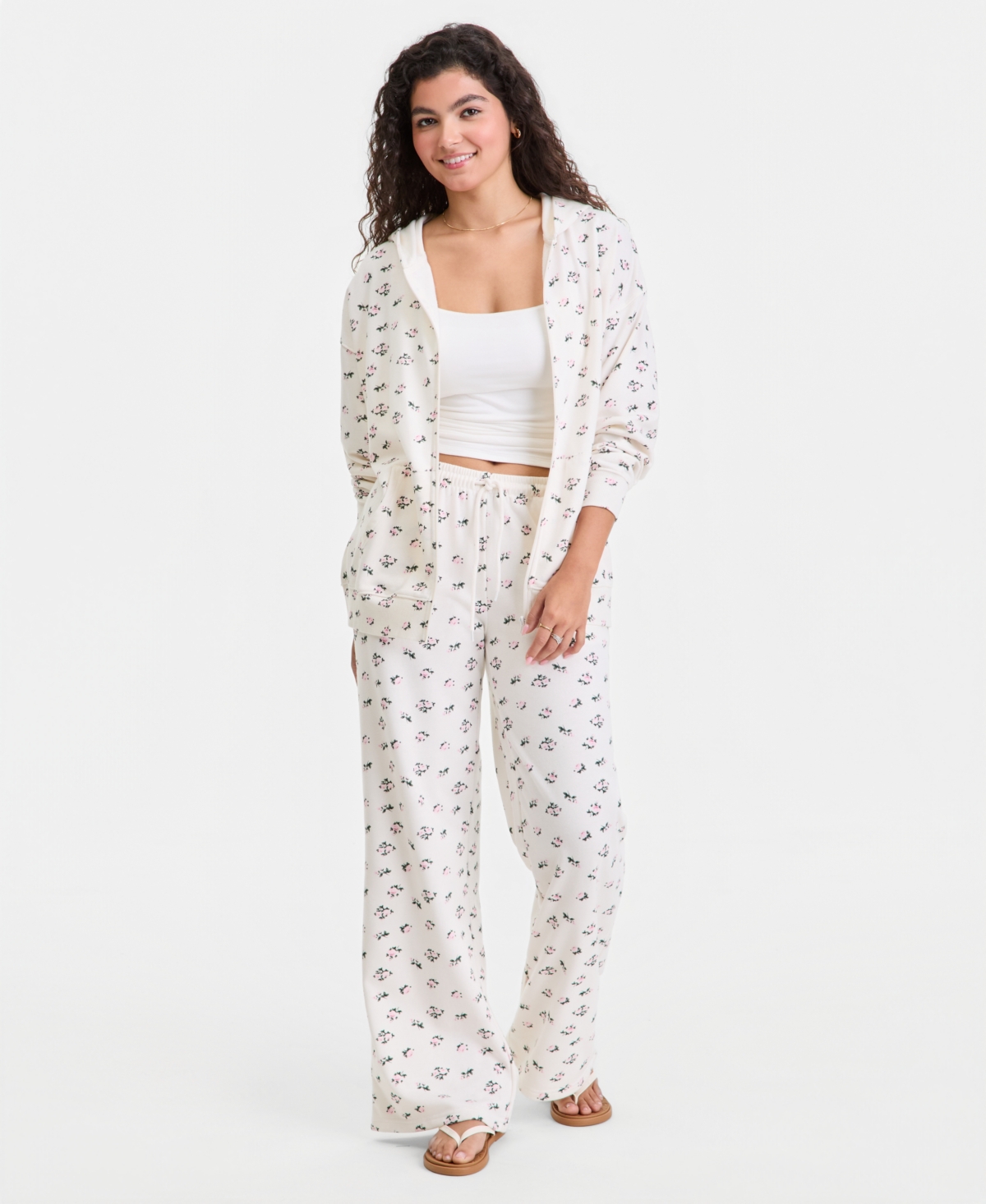 Click here for Rebel Veil Juniors Printed Wide-Leg Drawstring Swe... prices
