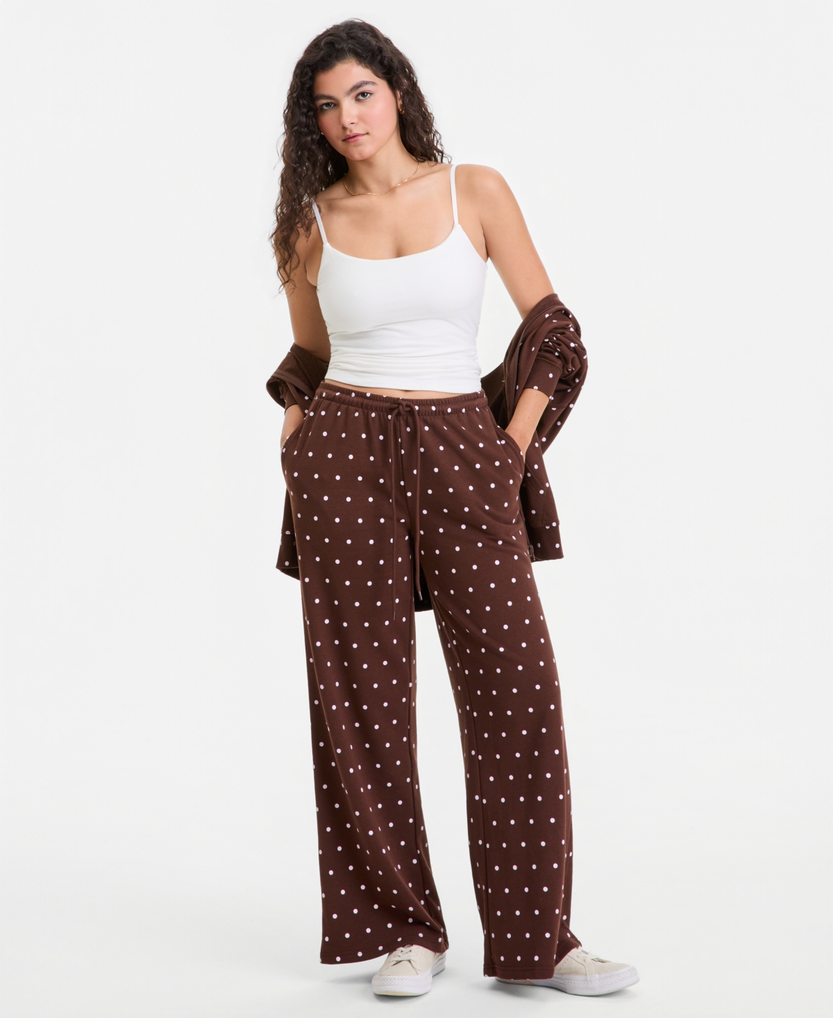 Click here for Rebel Veil Juniors Printed Wide-Leg Drawstring Swe... prices