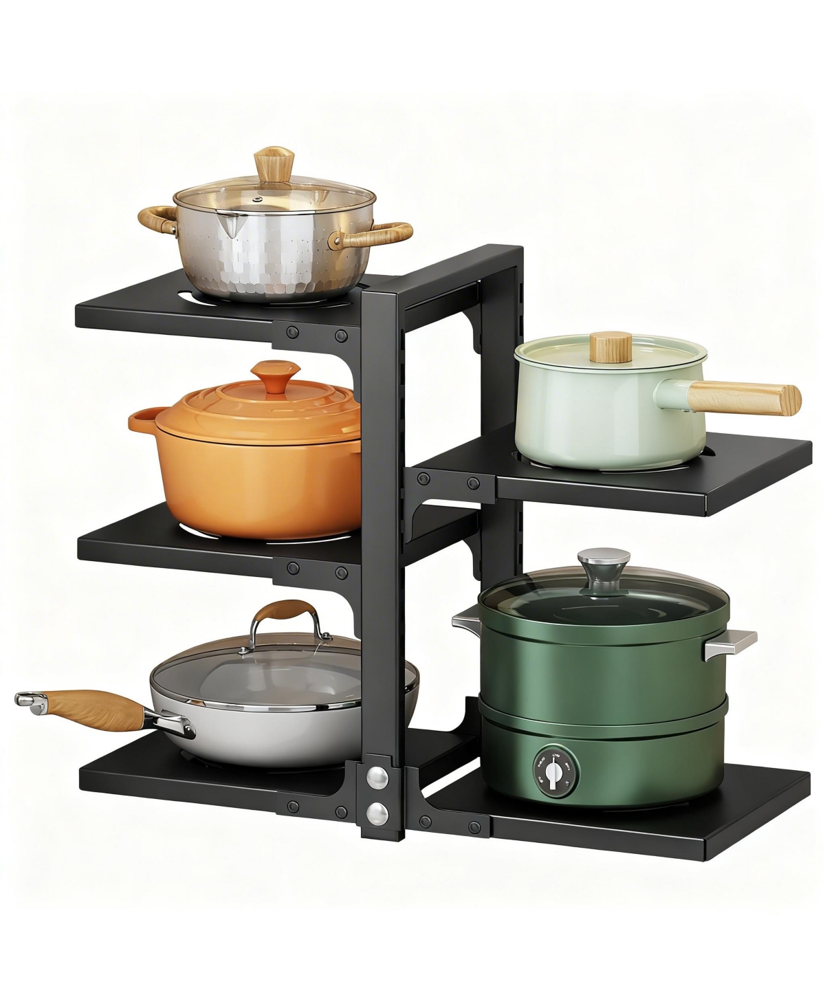 Click here for Yigii Pots Pans Organizer Cabinet 5 Adjustable Tie... prices