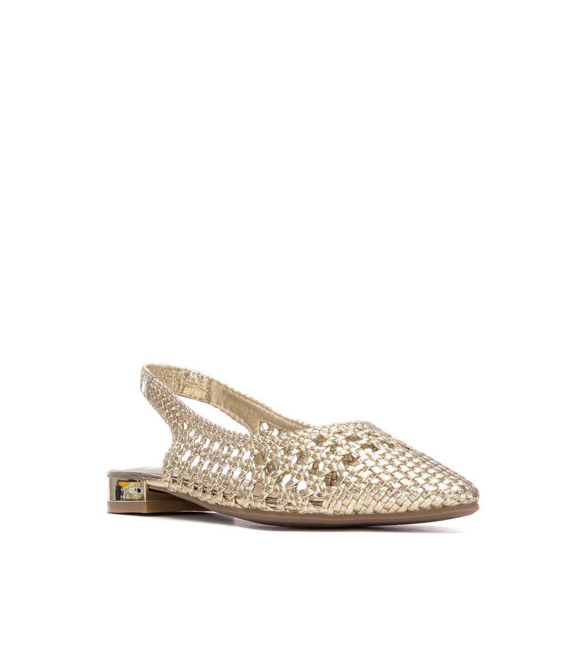Click here for Xti Womens Slingback Braided Flats - Gold prices