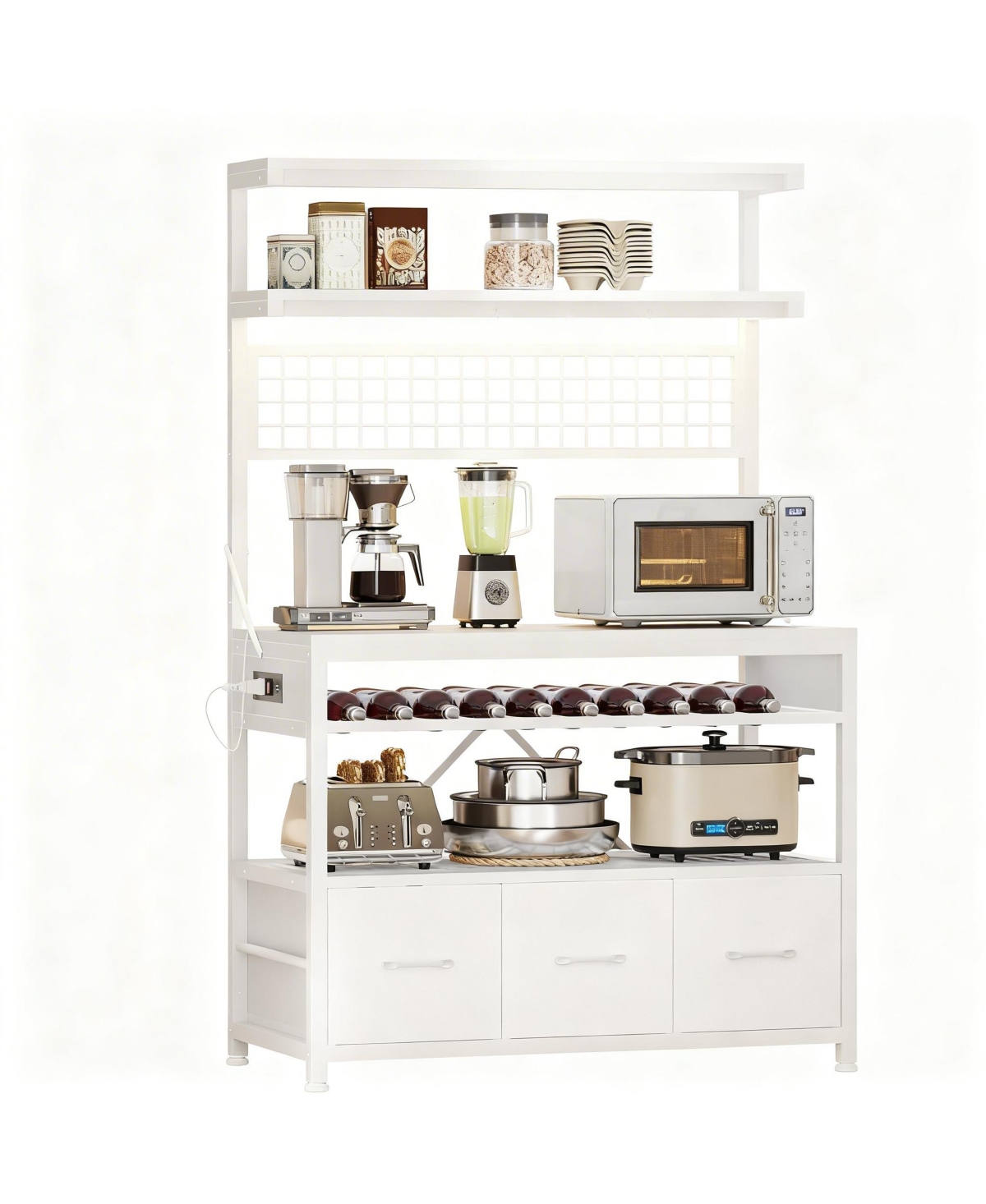 Click here for Yigii Large shelve with Storage Drawers Microwave... prices