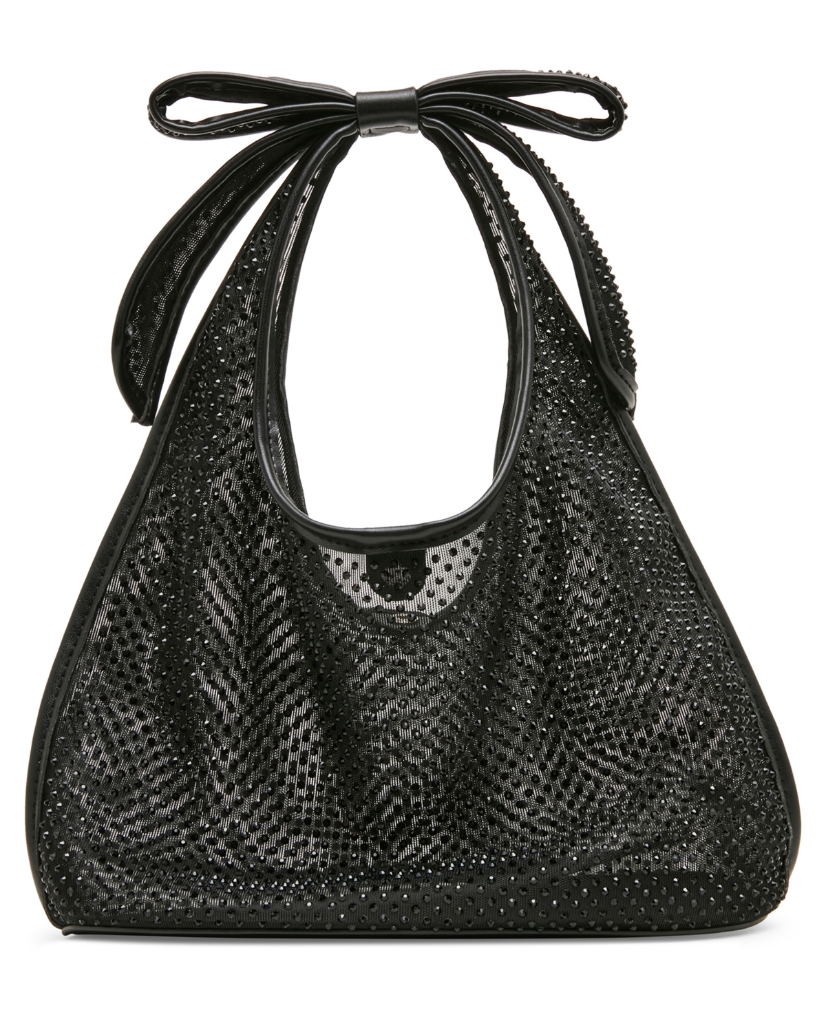 Click here for Betsey Johnson Bow Small Mesh Tote Handbag - Black prices