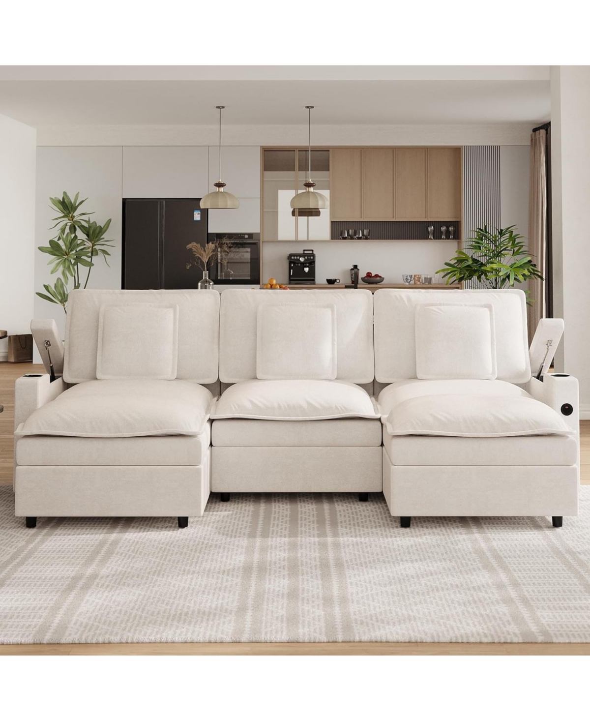 Click here for gaomon 108" Modular Sectional Sofa  U-Shaped... prices