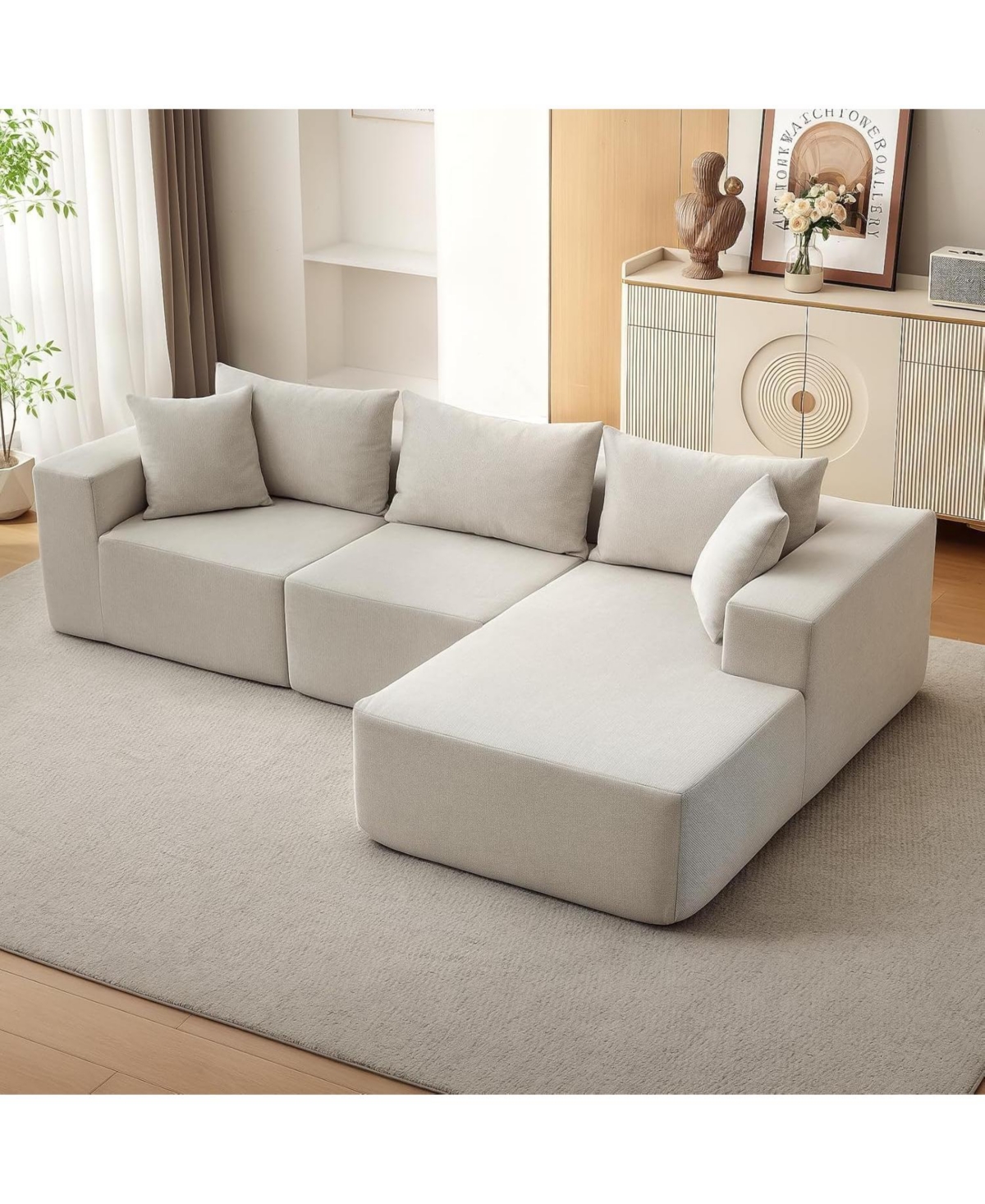 Click here for gaomon 108" Modular Cloud Sectional Sofa  L-S... prices