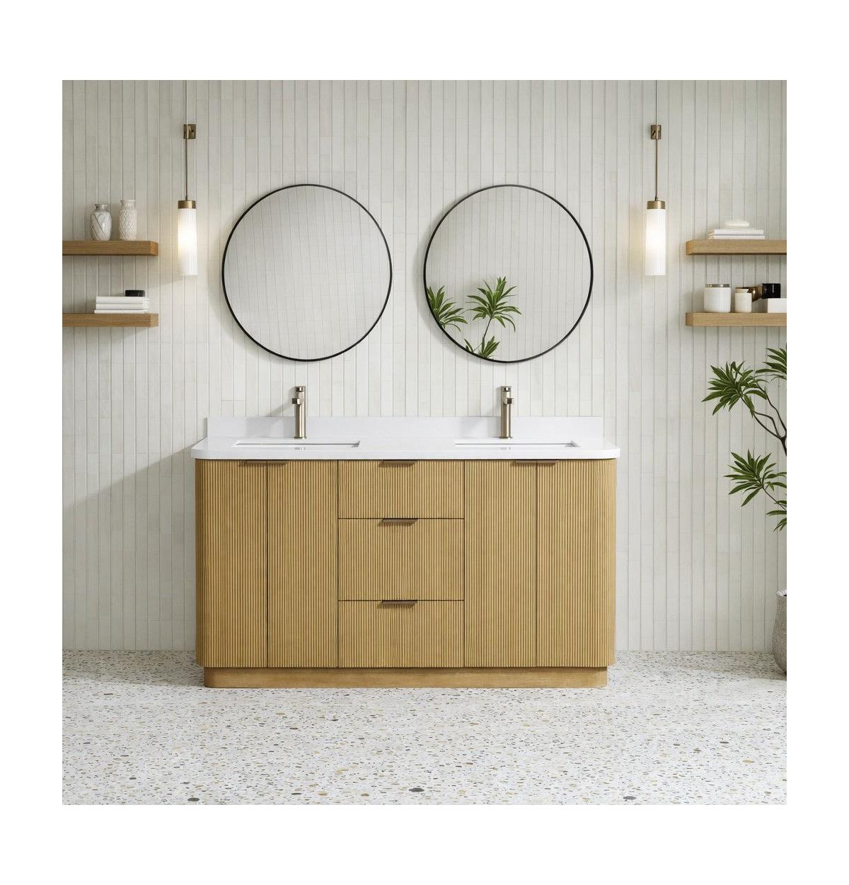 Click here for Ari Bath Calamigo 60" Bathroom Vanity Oak - O... prices