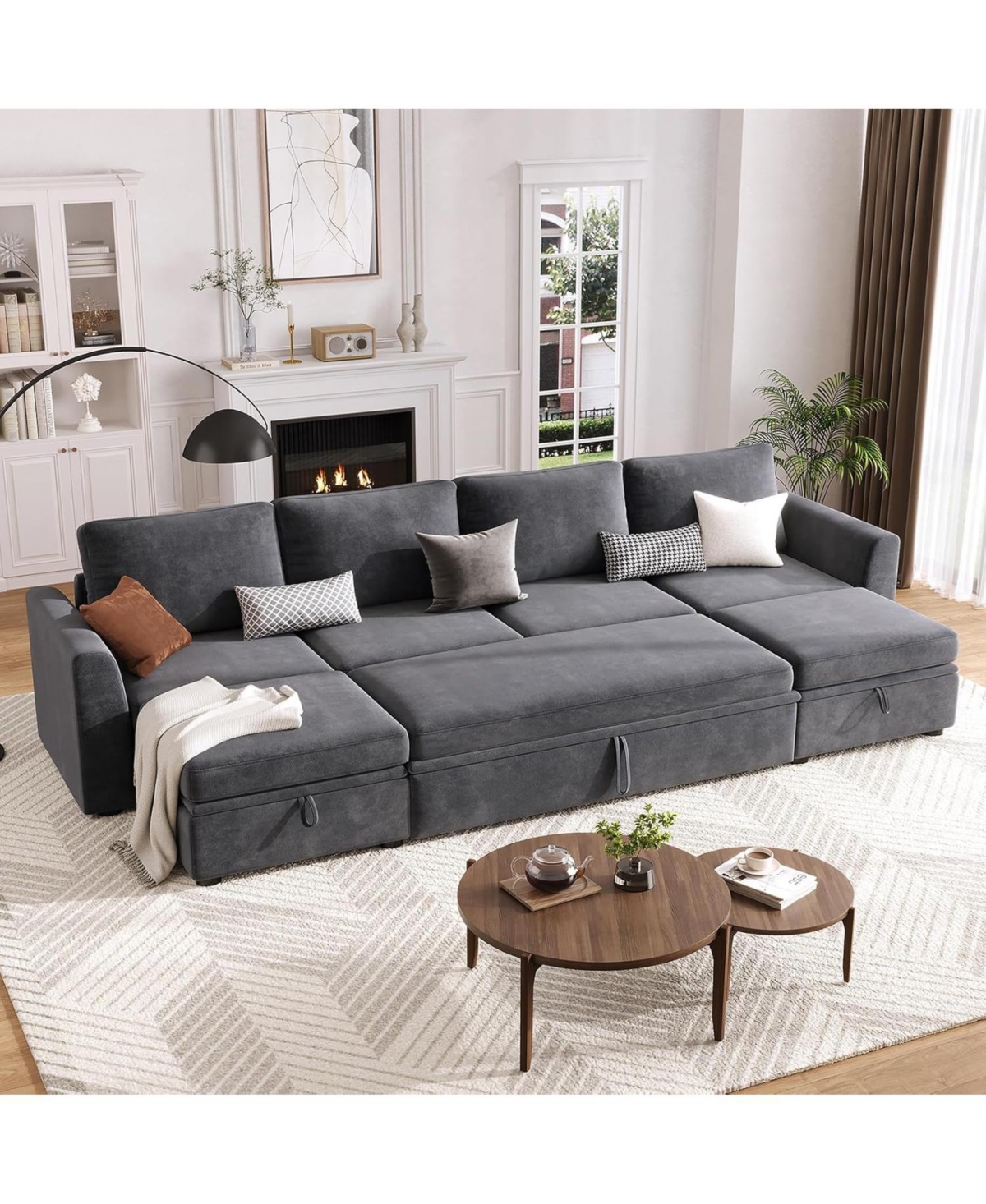 Click here for gaomon Sectional Sleeper Sofa with Pull-Out Bed  C... prices