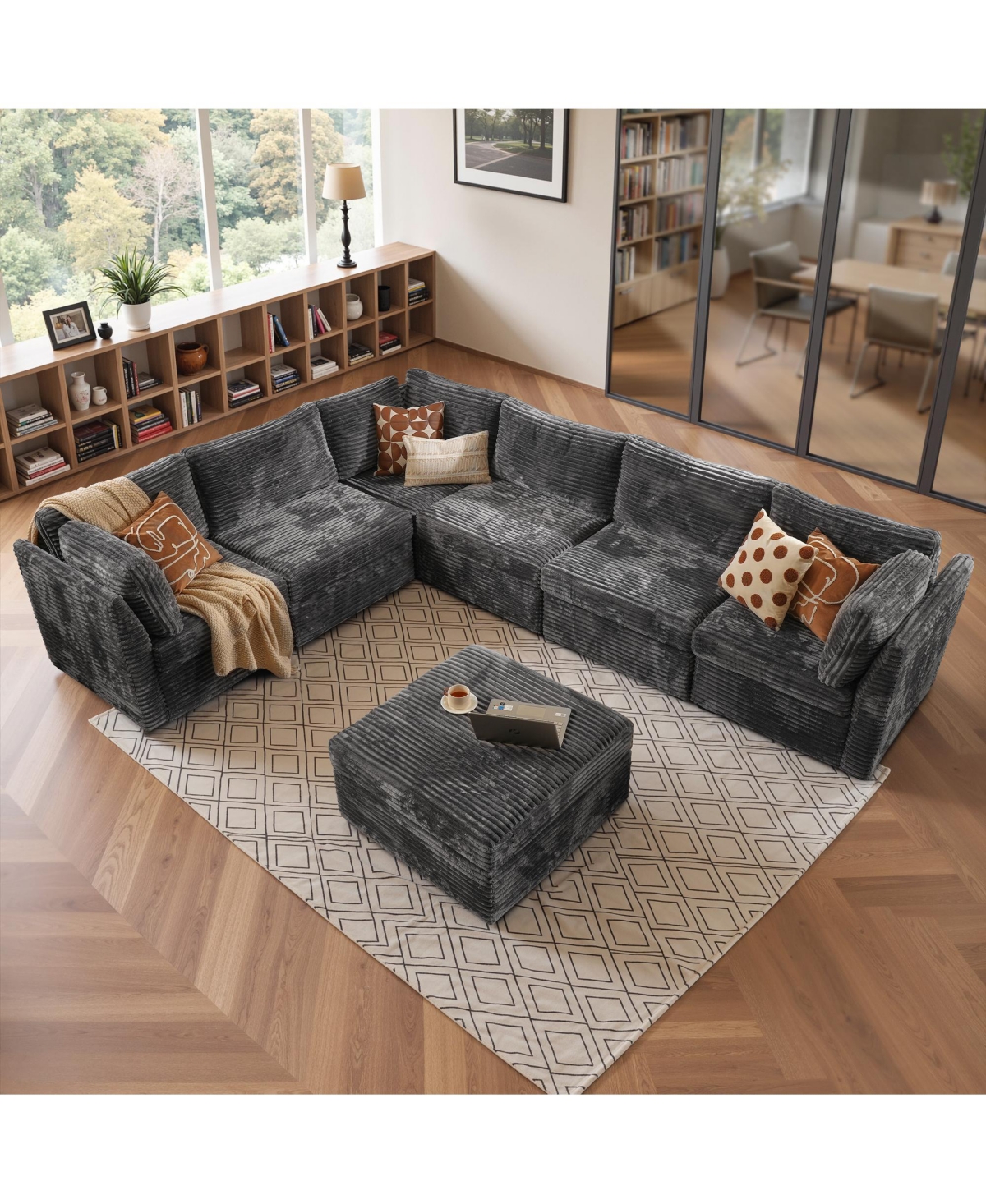 Click here for Xizzi 7-Piece Living Room Furniture Sectional Sofa... prices
