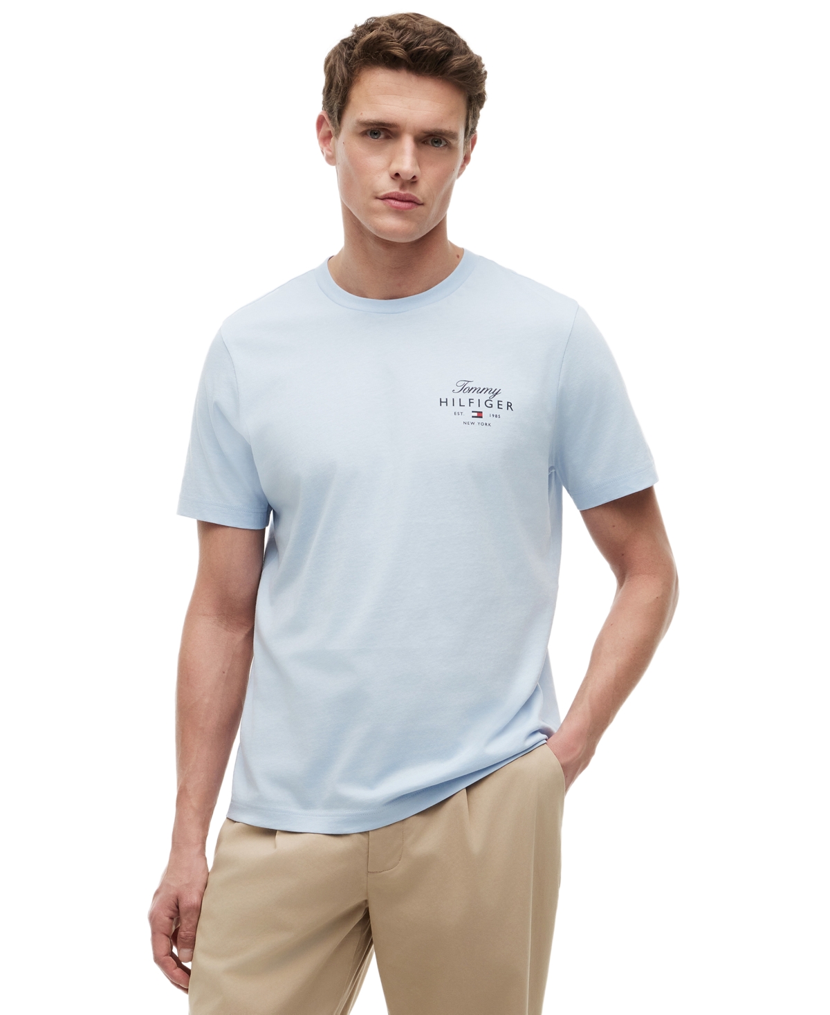 Click here for Tommy Hilfiger Mens Script Stack Logo Regular-Fit... prices