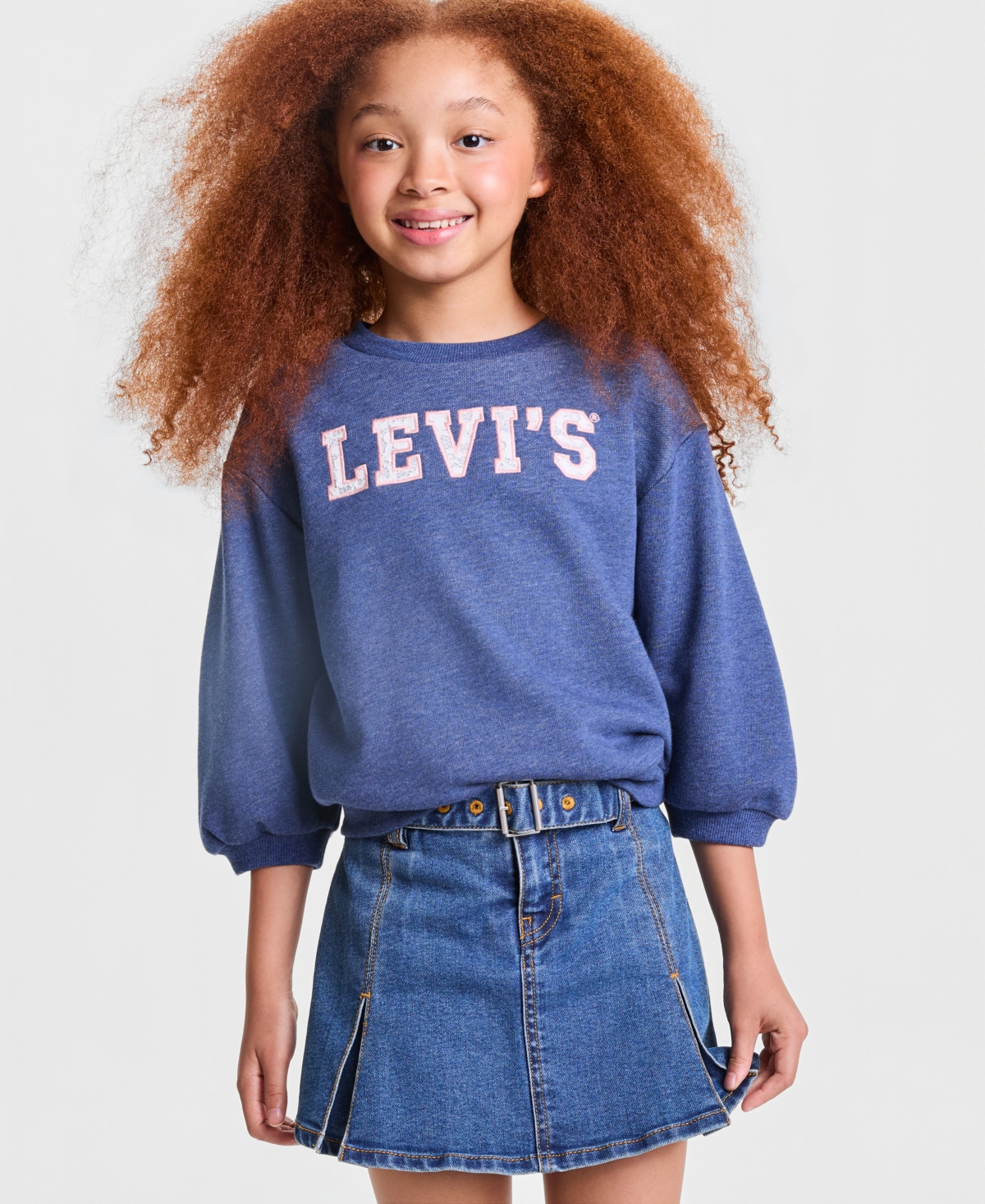 Click here for Levis Girls 7-16 Cinched Sleeves Sweater - Blue In... prices