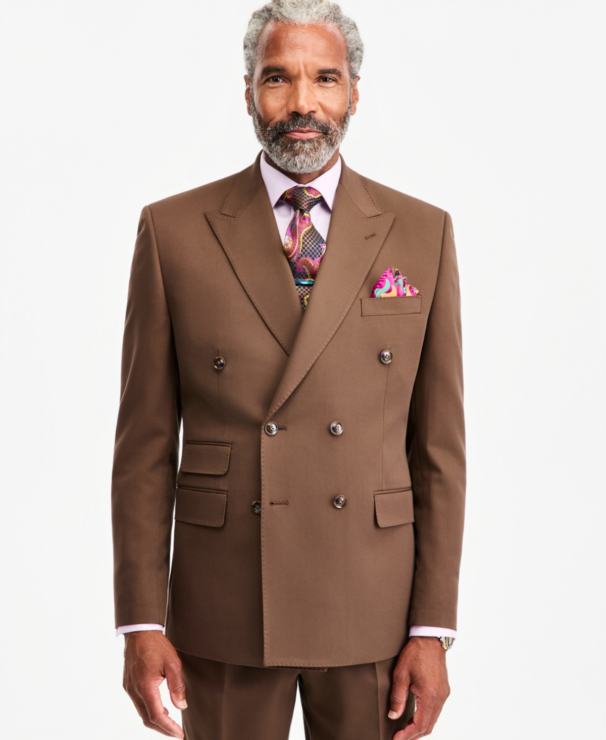 Click here for Tayion Collection Mens Classic-Fit Medium Brown Su... prices
