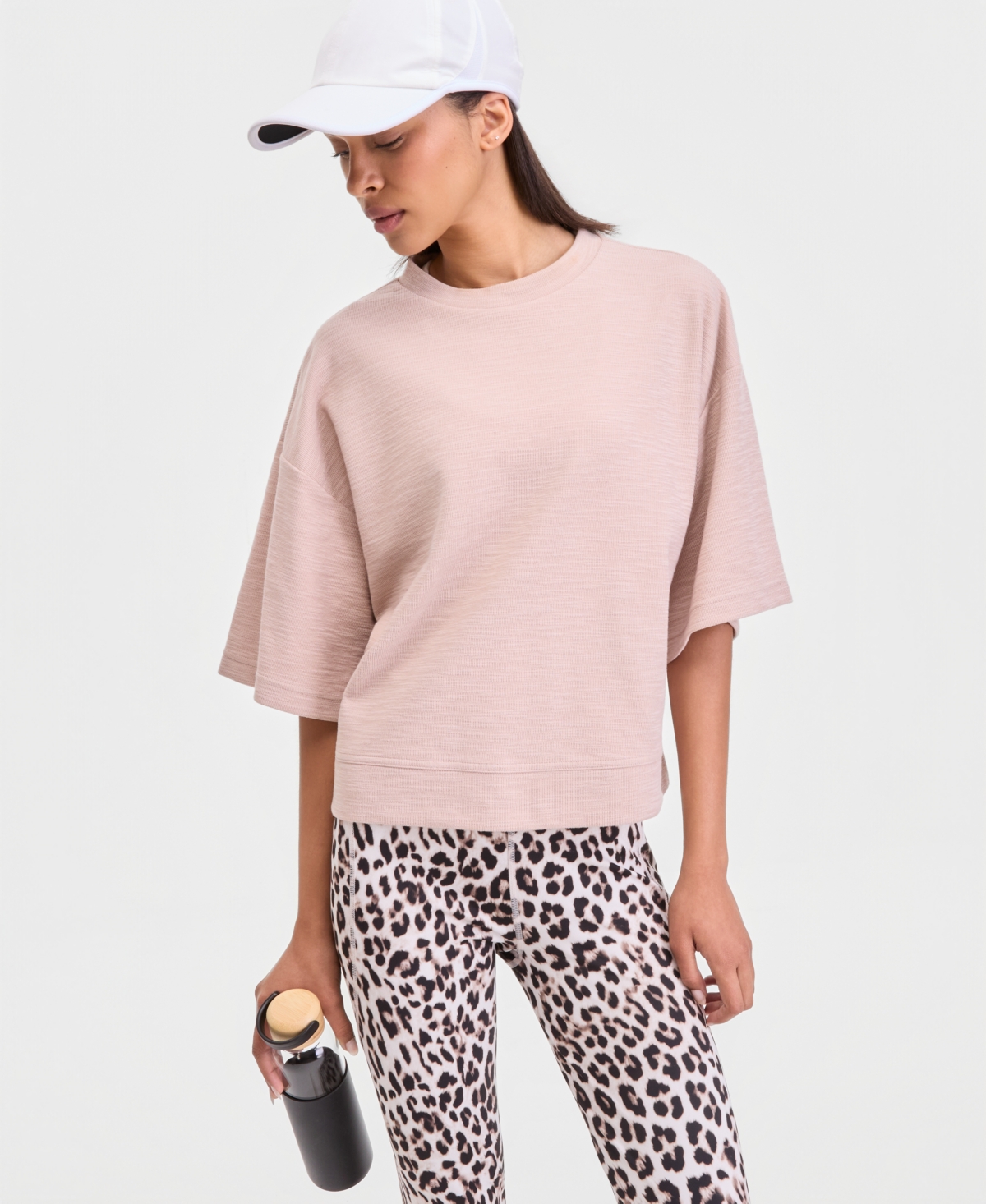 Click here for Id Ideology Womens Rub Slub Short Sleeve Top  Macy... prices