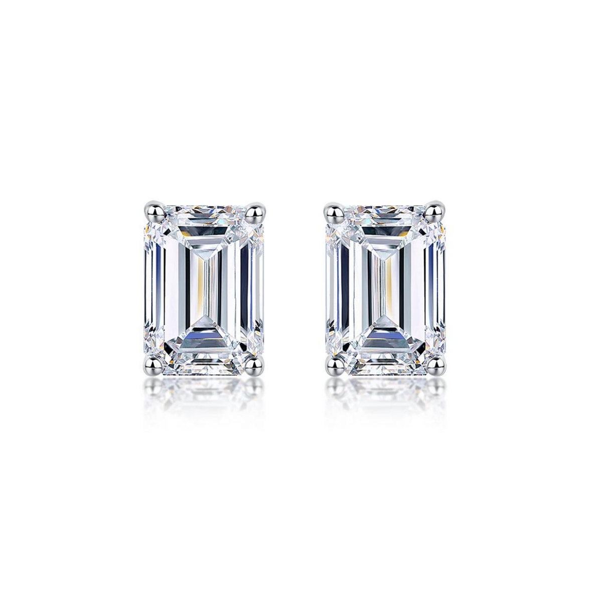 Click here for Dloria Valentina Moissanite 1 ct. Emerald Cut Stud... prices