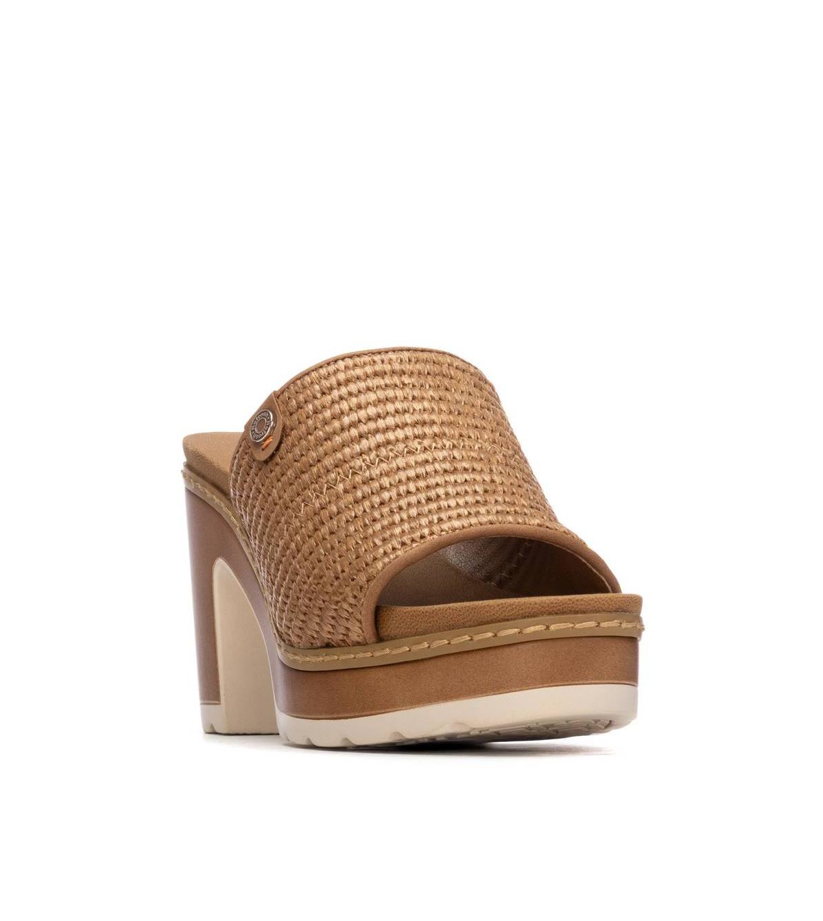 Click here for Xti Womens Refresh Collection Block Heel Slip On S... prices