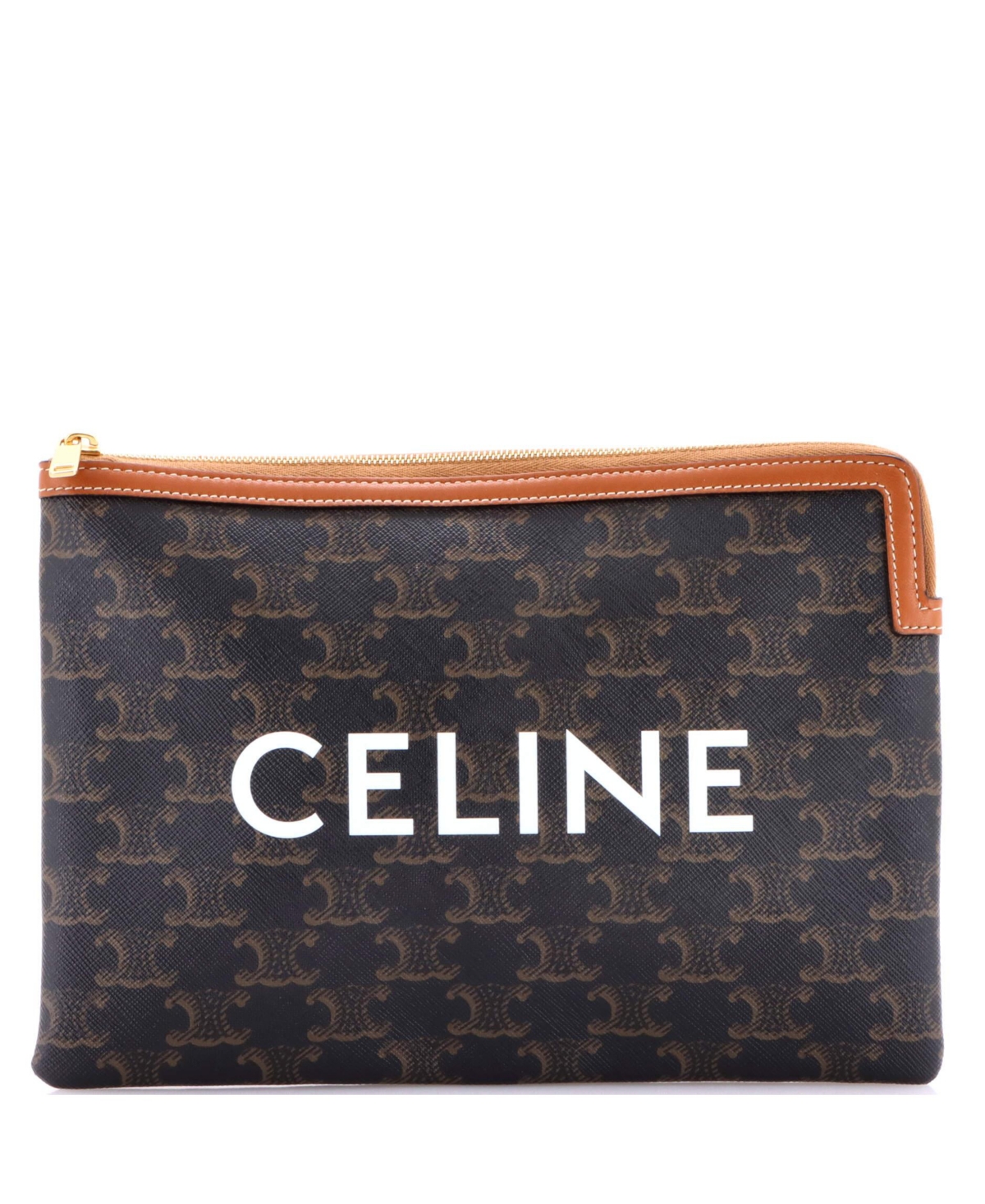 Click here for Pre-Owned Celine Small Zip Pouch Triomphe Coated C... prices