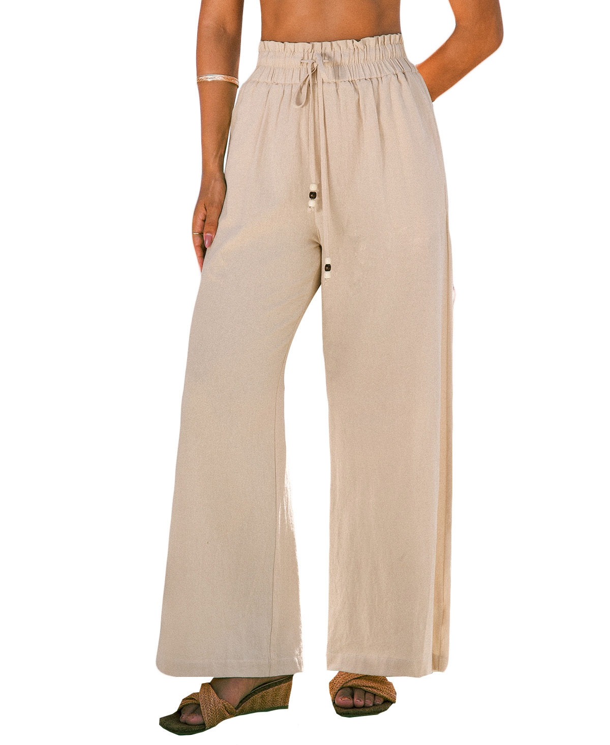 Click here for Cupshe Womens Outta Sight Pants - Beige/khaki prices