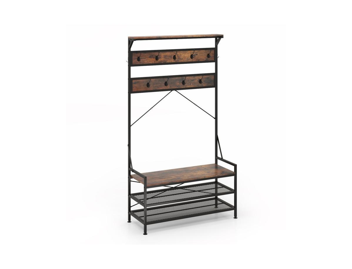 Click here for Slickblue 4-in-1 Hall Tree Coat Rack with 11 Hooks... prices