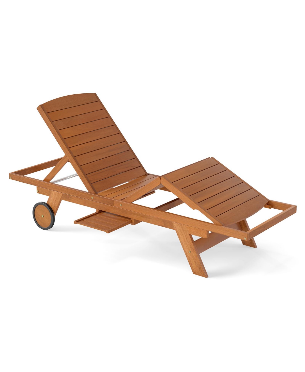 Click here for Gymax Outdoor Chaise Lounge Chair w/Wheels Adjusta... prices