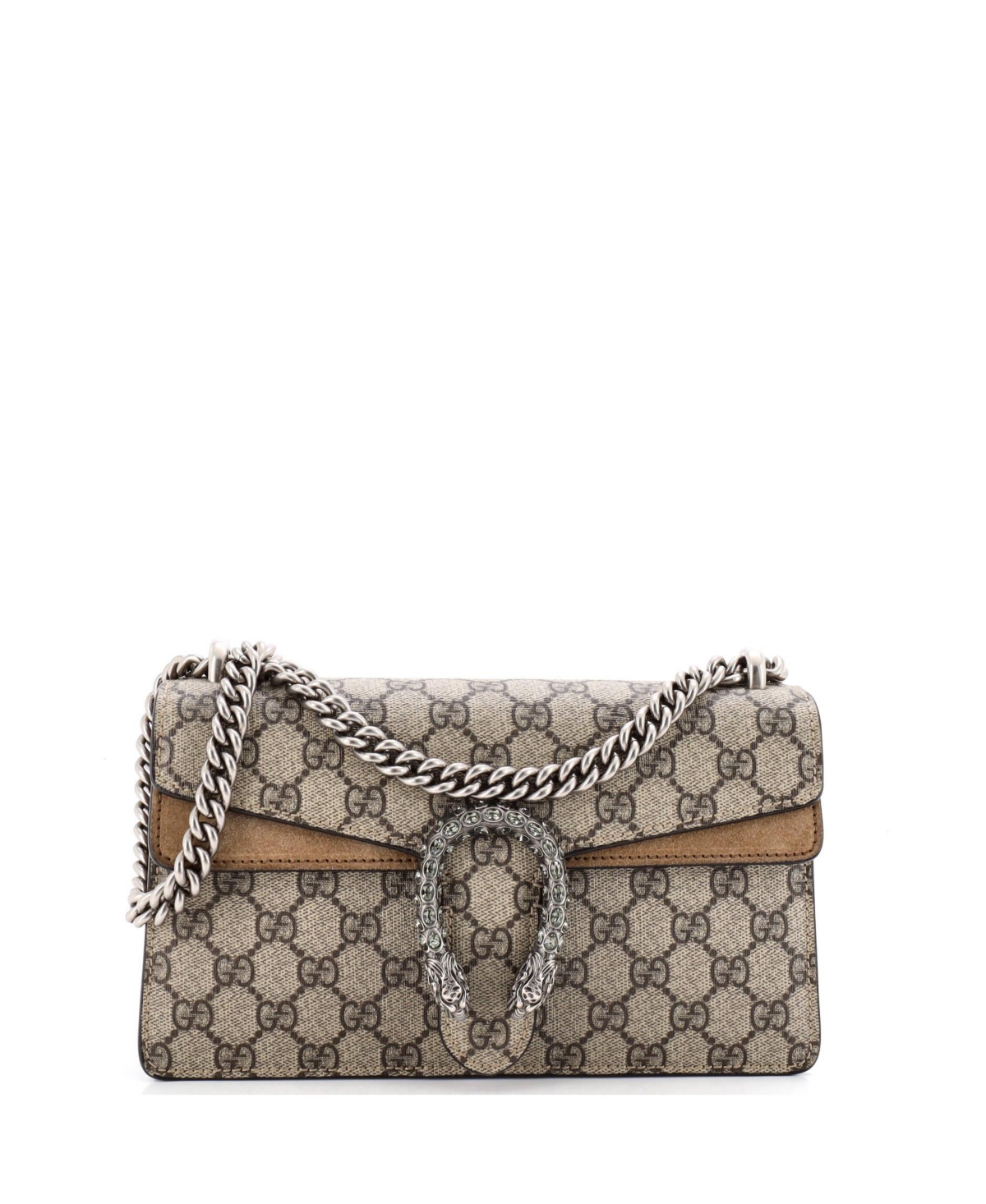 Click here for Pre-Owned Gucci Small Dionysus Bag Gg Coated Canva... prices