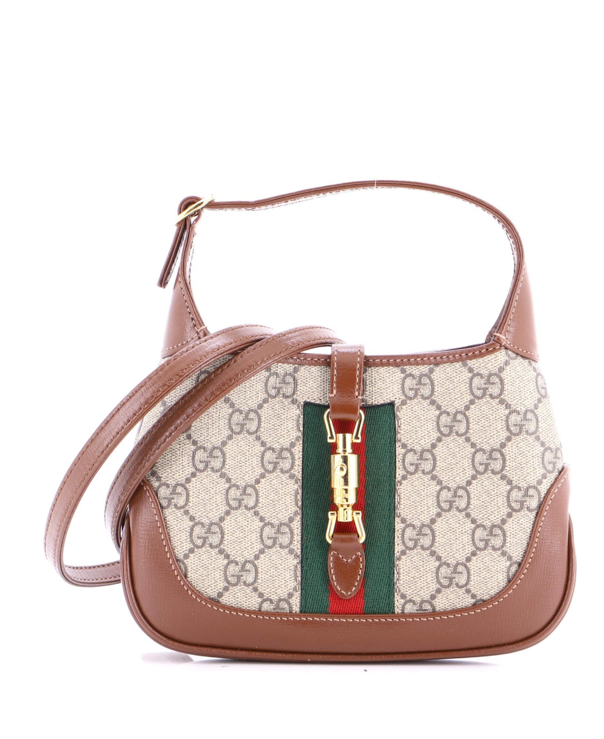 Click here for Pre-Owned Gucci Mini Jackie 1961 Hobo Gg Coated Ca... prices