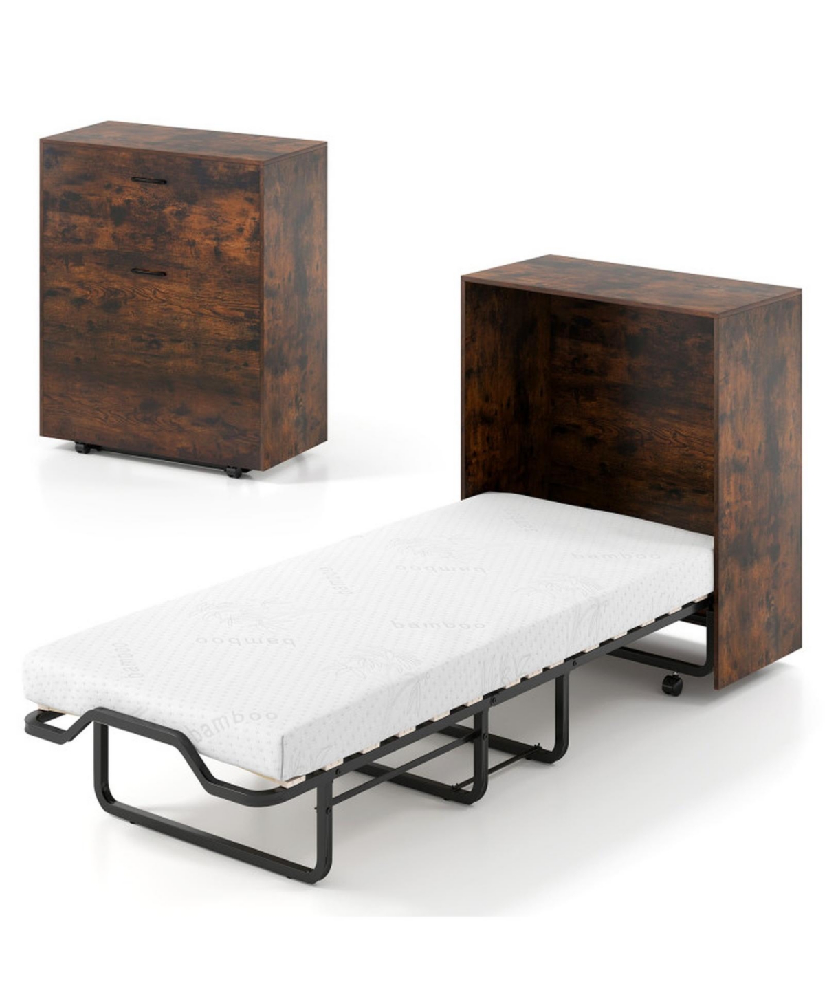 Click here for Gouun Cot Size Foldable Murphy Bed Cabinet with Lo... prices