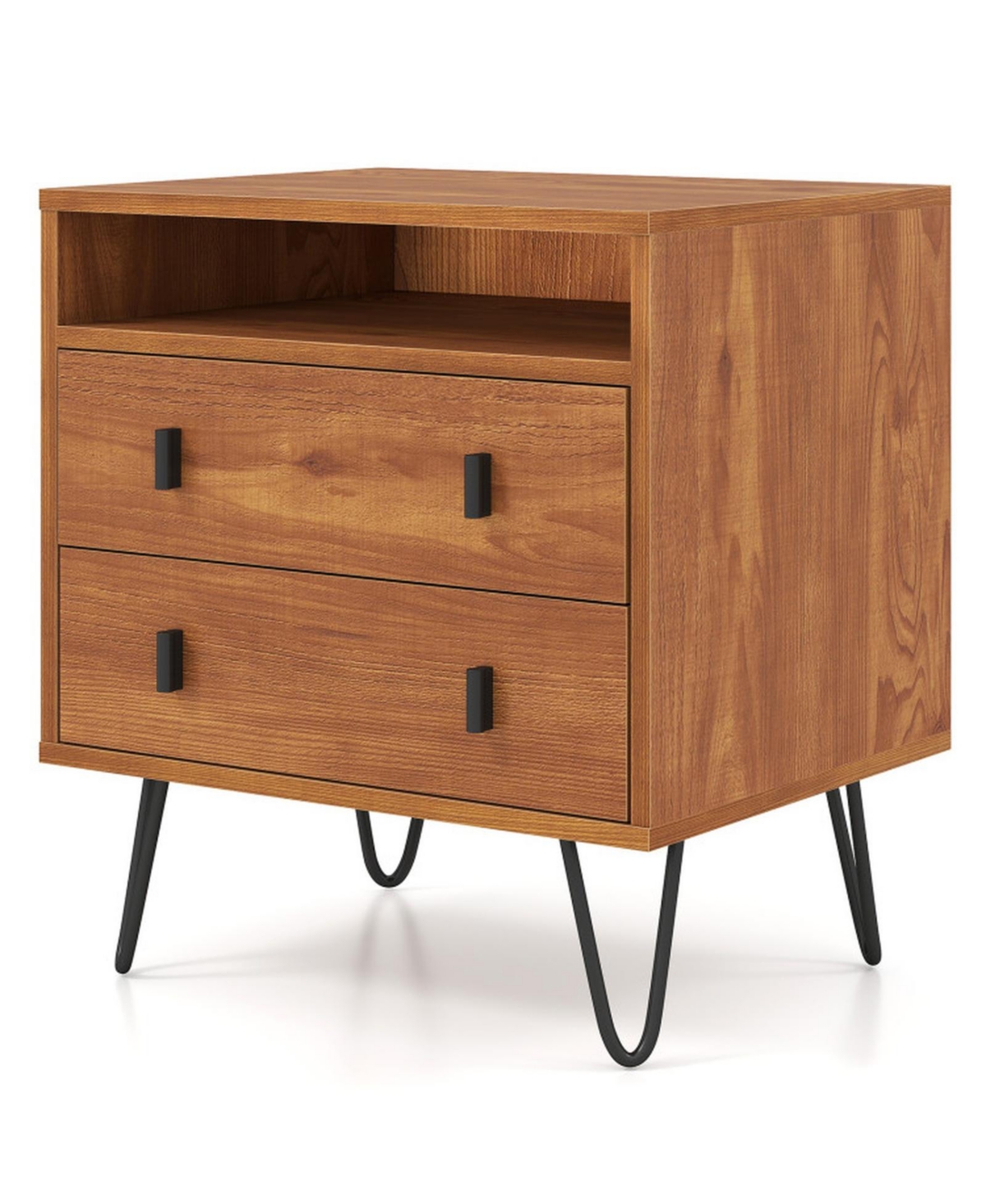 Click here for Gouun Mid-Century Modern 2-Drawer Nightstand with... prices