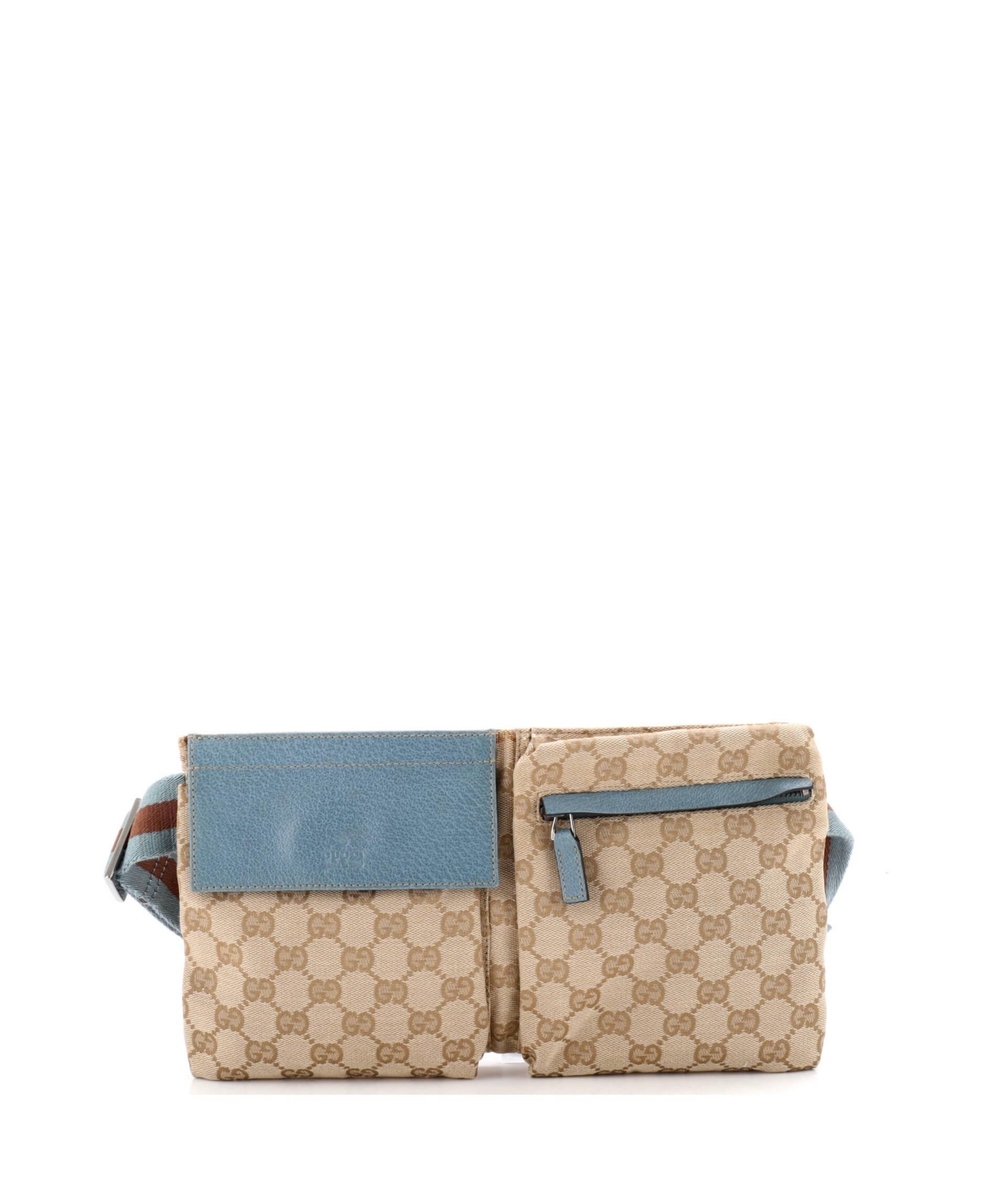 Click here for Pre-Owned Gucci Vintage Double Belt Bag Gg Canvas... prices