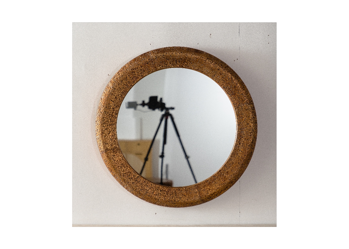 Click here for Busdays 31.3" Hammered Gold Round Wall Mirror... prices