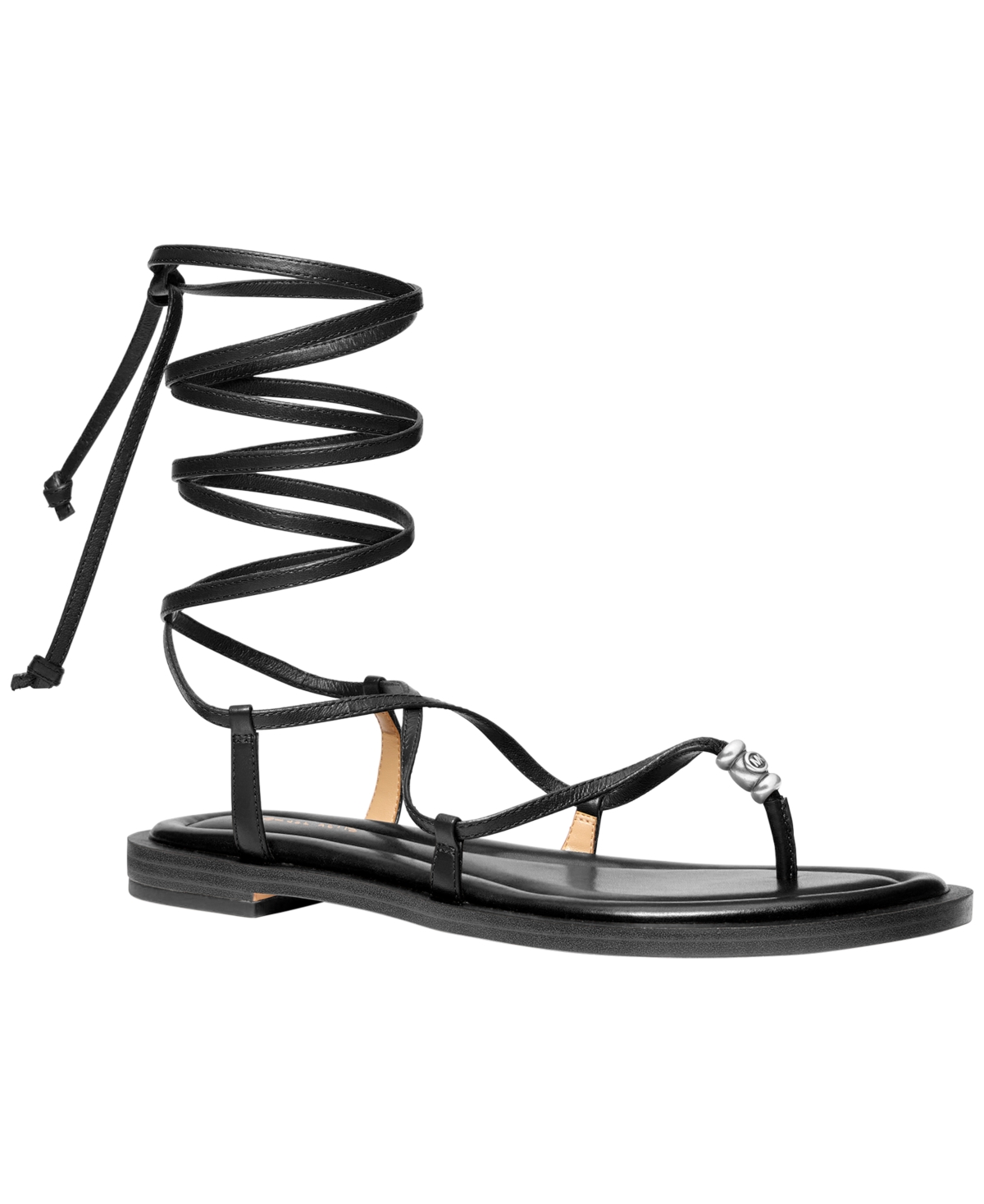 Click here for Michael Kors Womens Khloe Flat Thong Sandals - Bla... prices