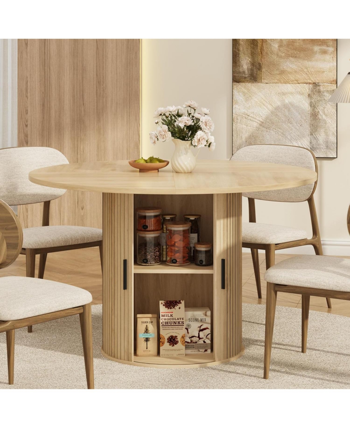 Click here for gaomon 47 Inch Round Dining Table for 4  Kitchen T... prices