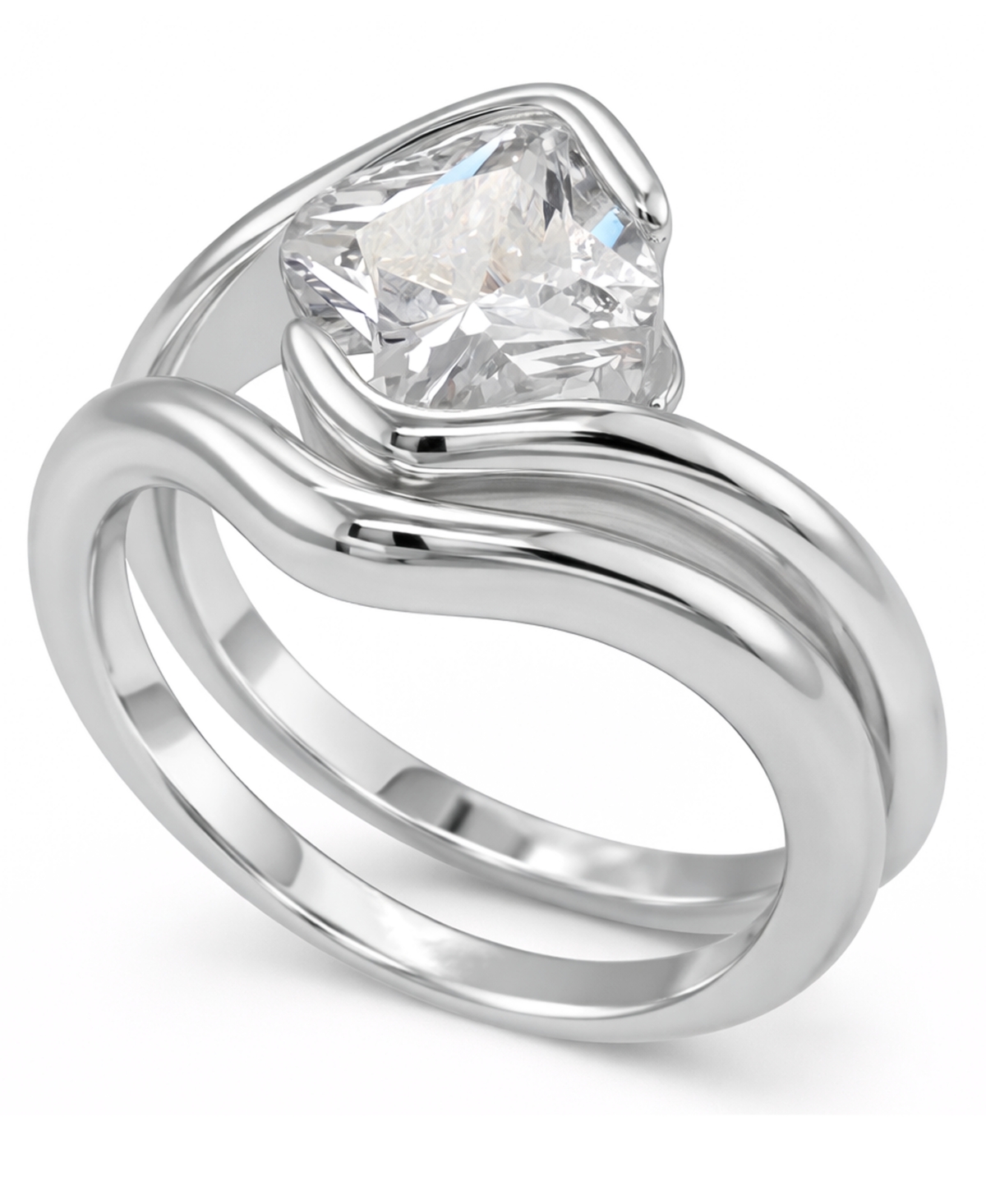 Click here for And Now This Clear Cubic Zirconia Stack Ring Set -... prices