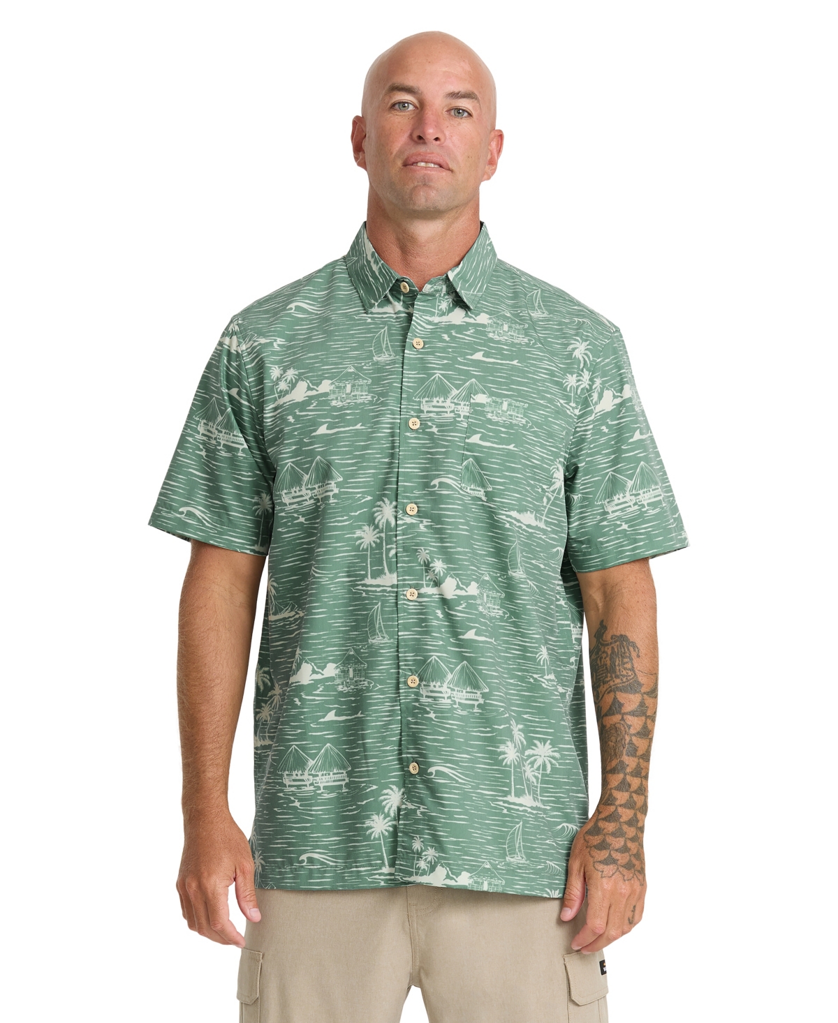 Click here for Quiksilver Waterman Mens Azure Collared Shirt - Li... prices