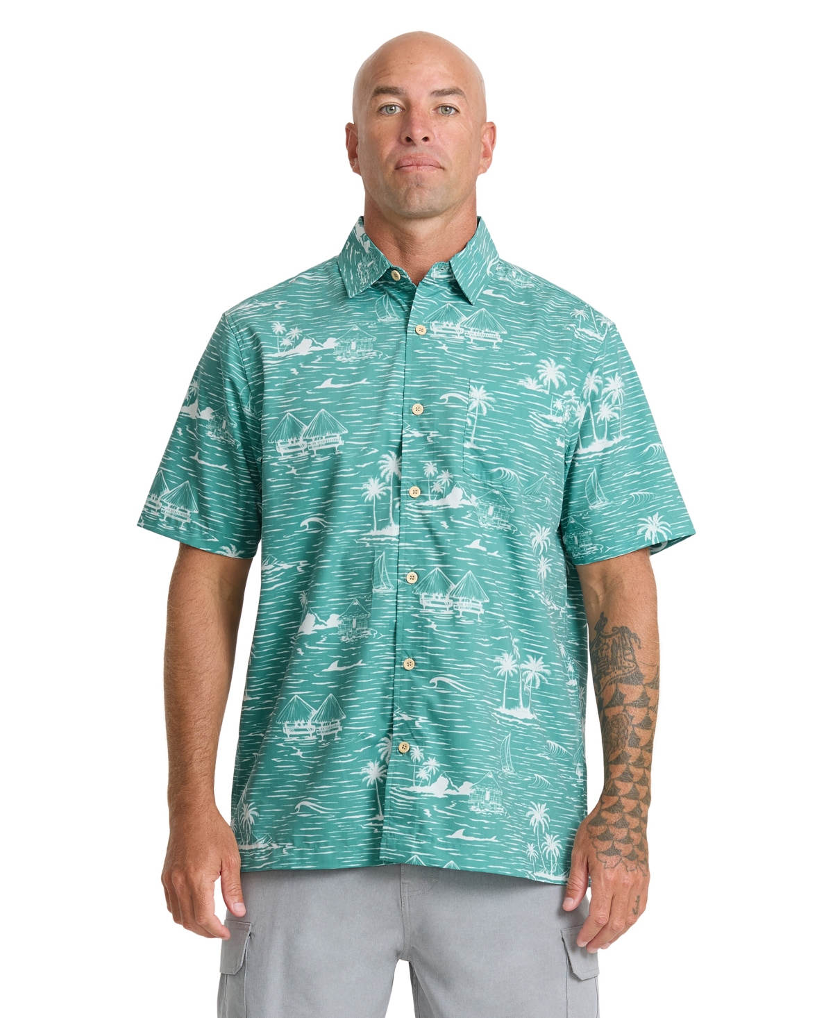 Click here for Quiksilver Waterman Mens Azure Collared Shirt - To... prices
