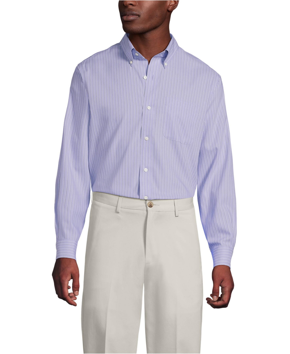 Click here for Lands End Mens Tailored Fit No Iron Solid Supima C... prices