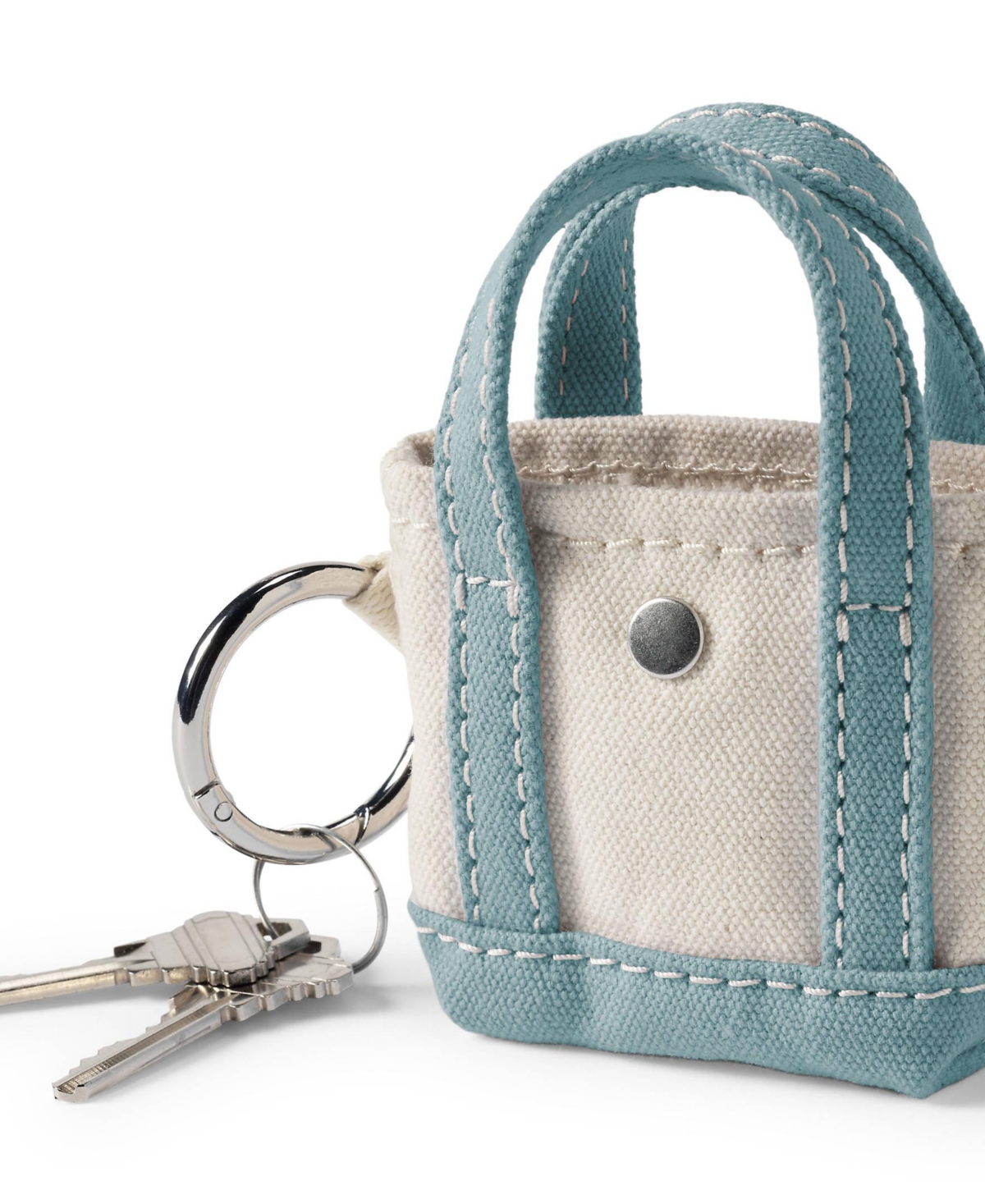 Click here for Lands End Micro Canvas Tote Charm - Natural/pale t... prices