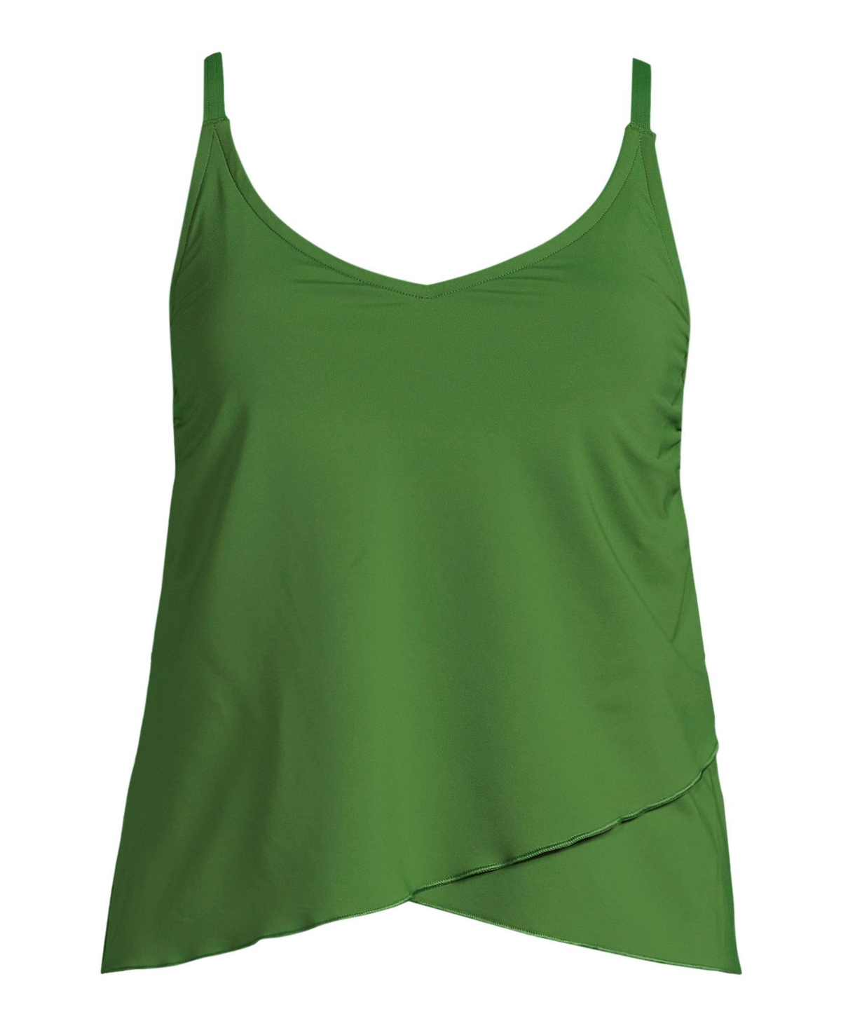 Click here for Lands End Womens Tulip Hem Tankini Top - Fusion gr... prices