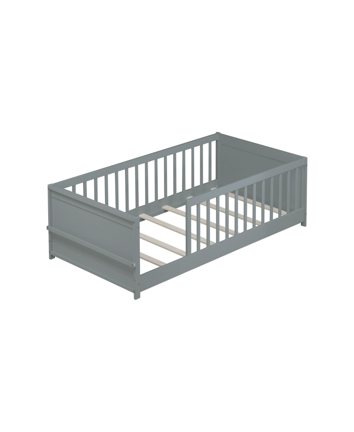 Click here for Clihome Twin size Floor Platform Bed with Built-in... prices