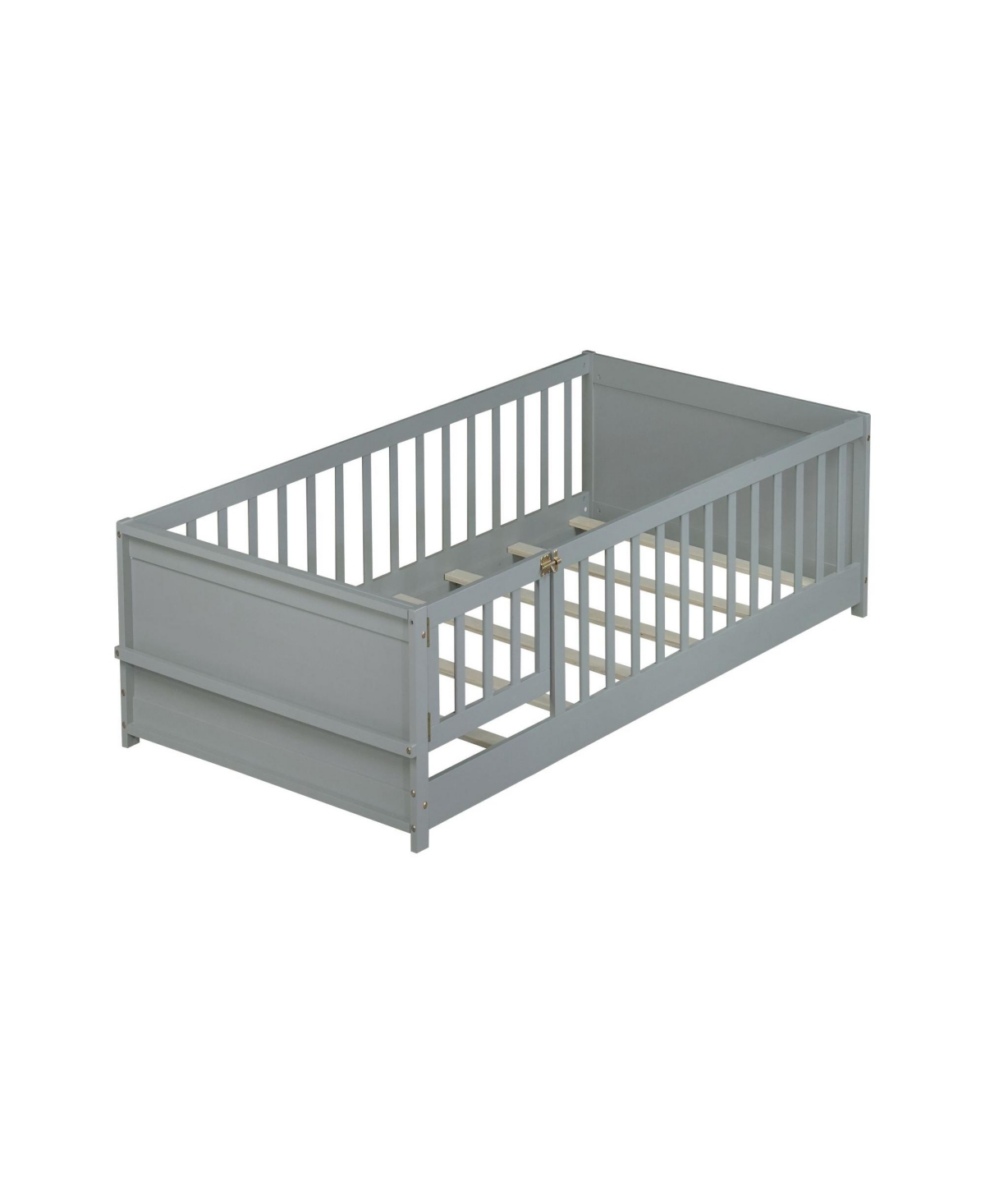 Click here for Clihome Twin Size Floor Bed with Built-in Book Rac... prices